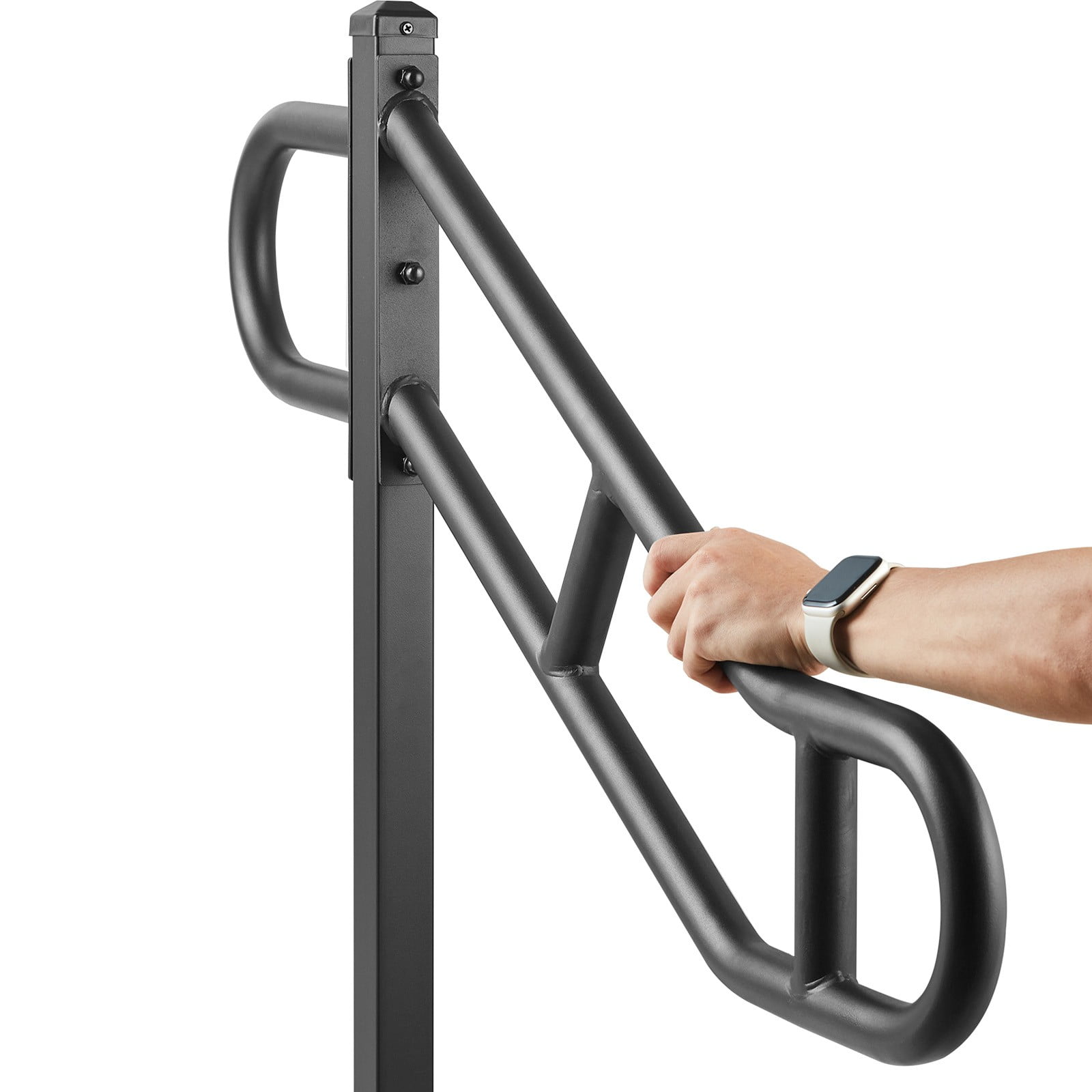 GHHKTY Outdoor Single Post Handrail for 1-3 Steps, 40.5" Wall-Mounted ...