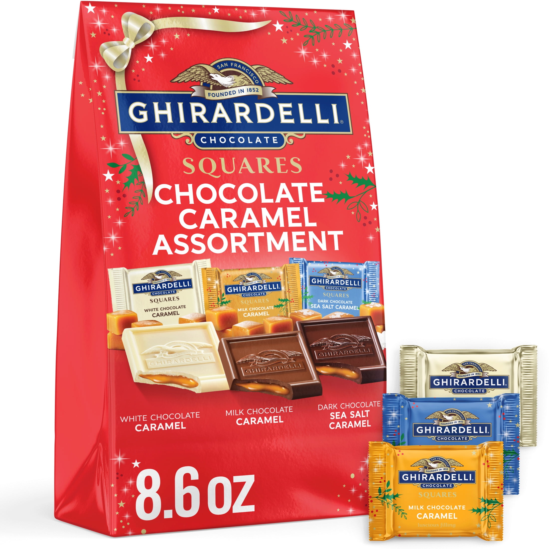 GHIRARDELLI Premium Variety Dark Chocolate Caramel Assortment Squares ...
