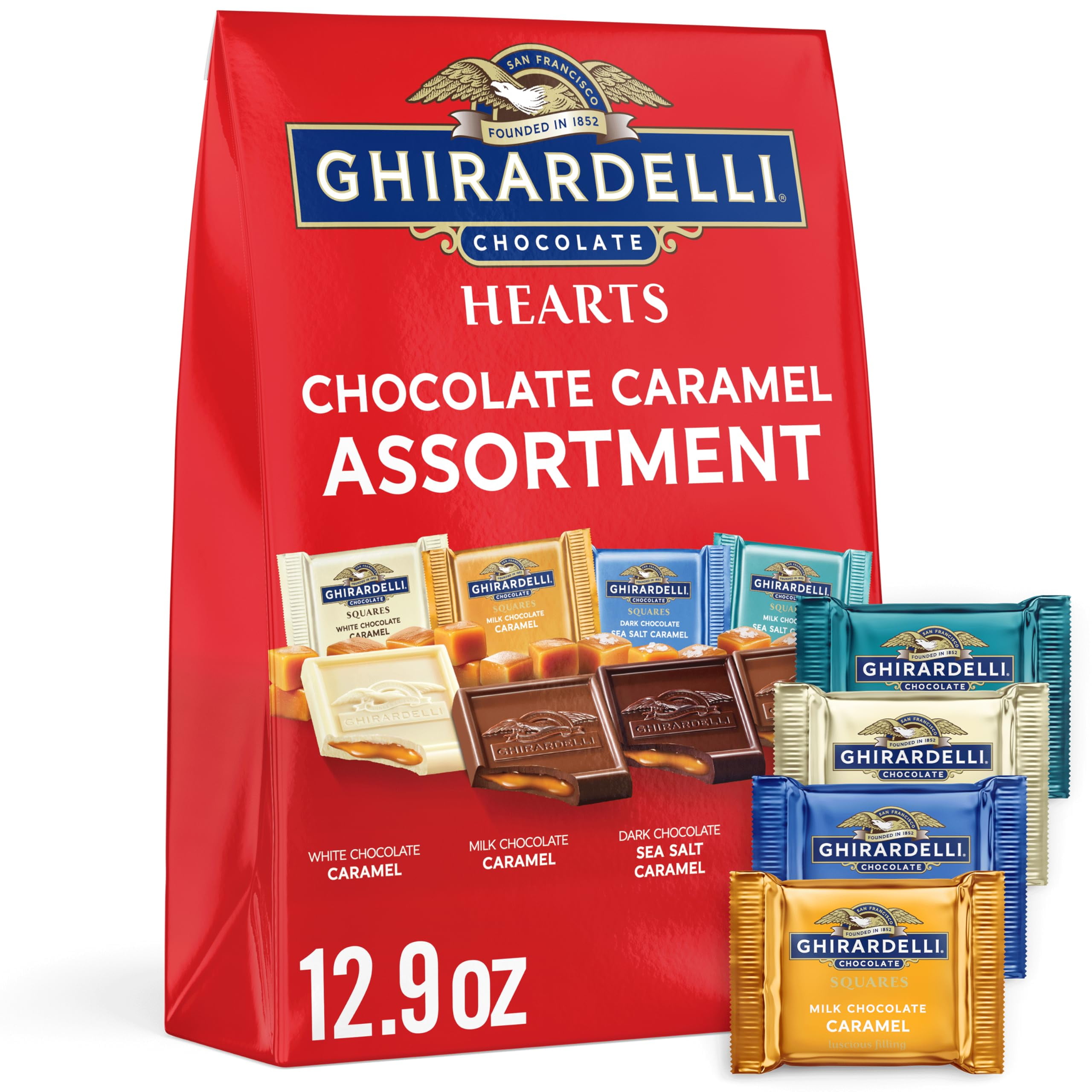 GHIRARDELLI Chocolate Caramel SQUARES BCF26 Assortment, 12.9 oz Bag ...