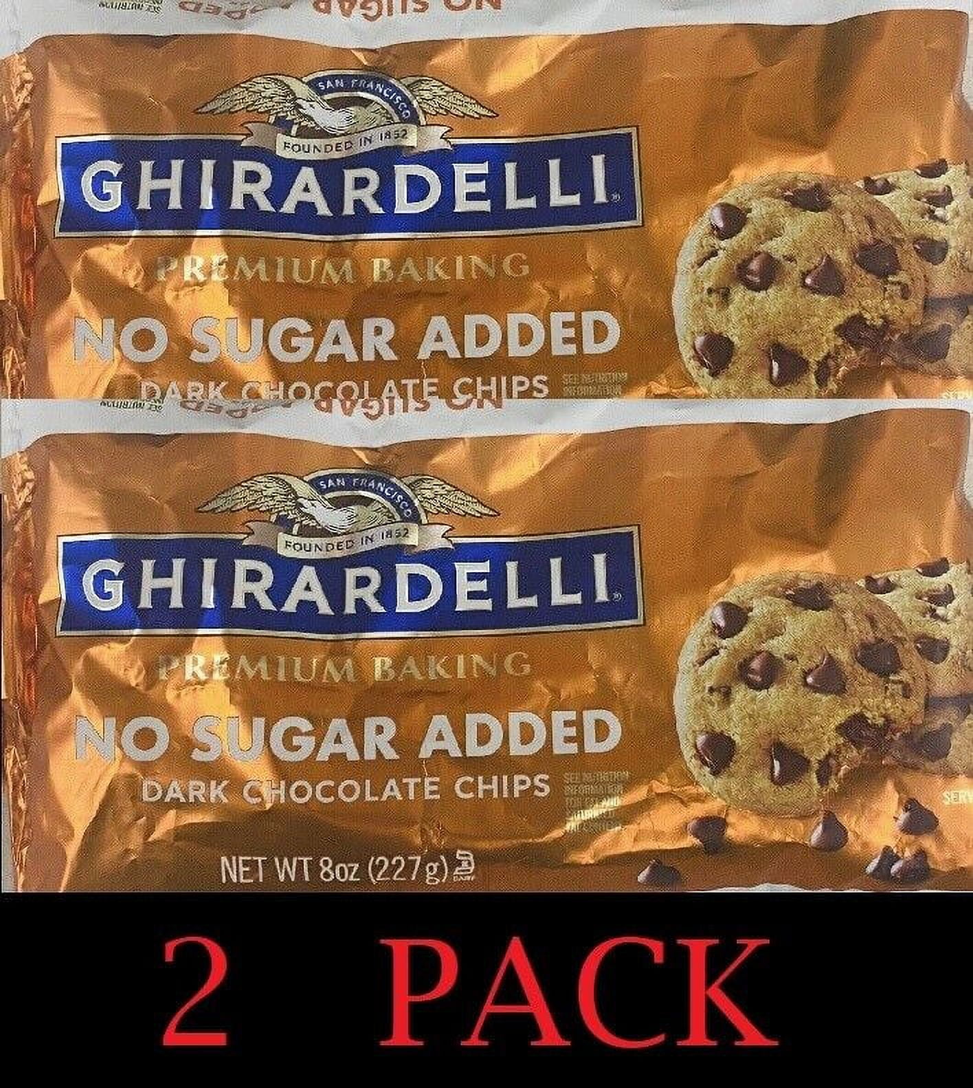 GHIRARDELLI Dark Chocolate NO SUGAR ADDED Premium Baking Morsel Chips ...