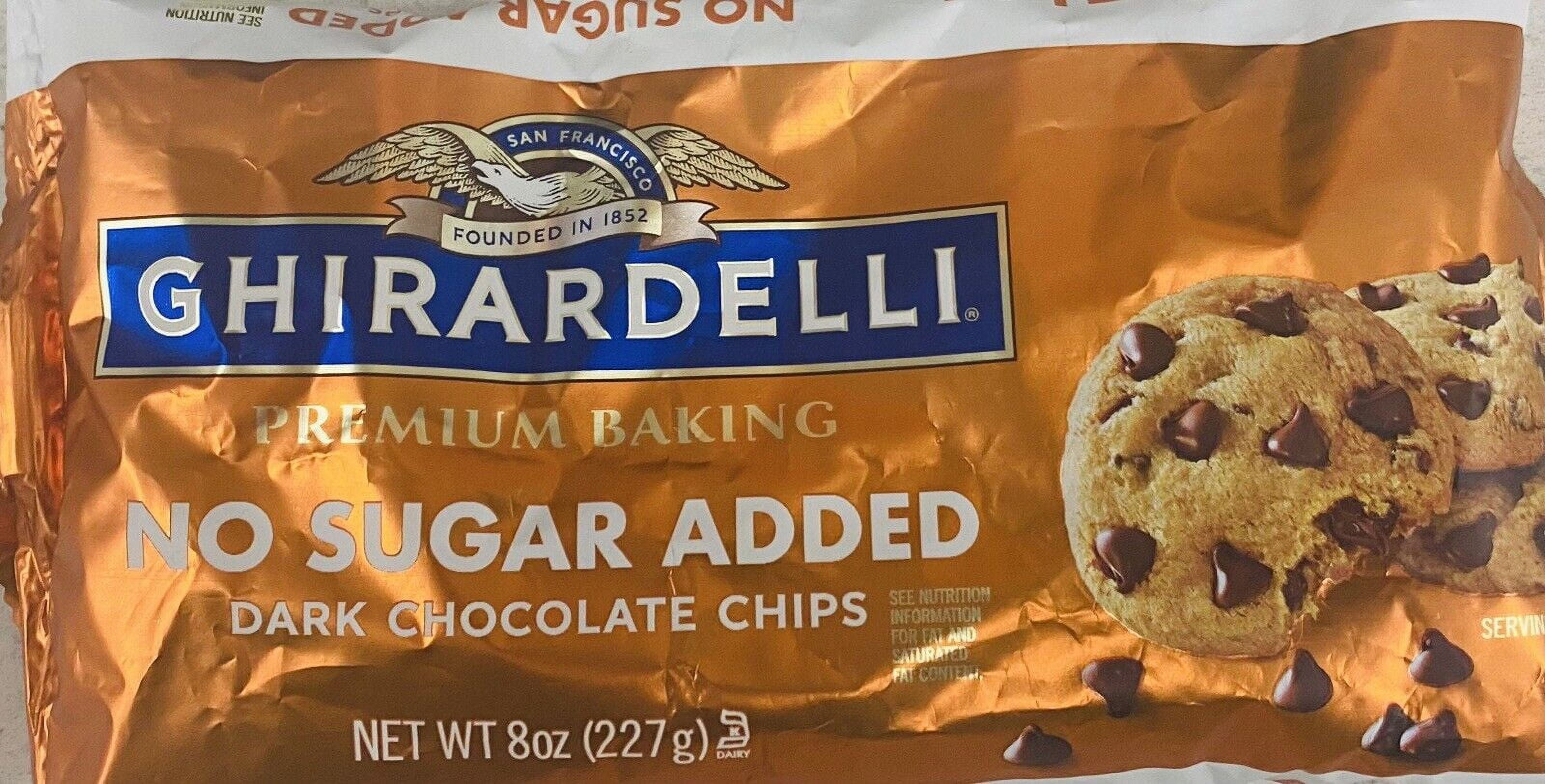 GHIRARDELLI Dark Chocolate NO SUGAR ADDED Premium Baking Morsels Chips ...