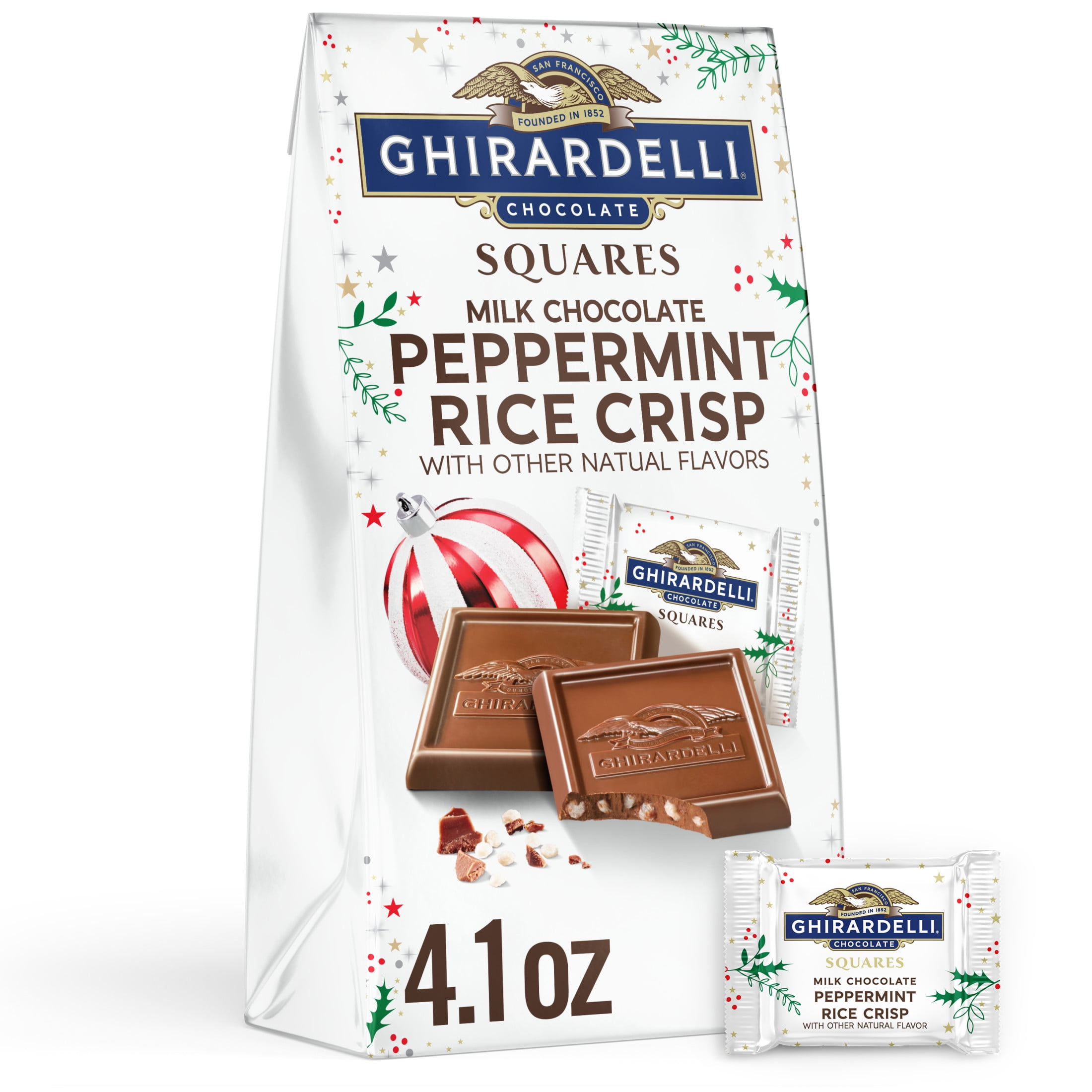 GHIRARDELLI Limited Edition Milk Chocolate Peppermint Rice Crisp ...