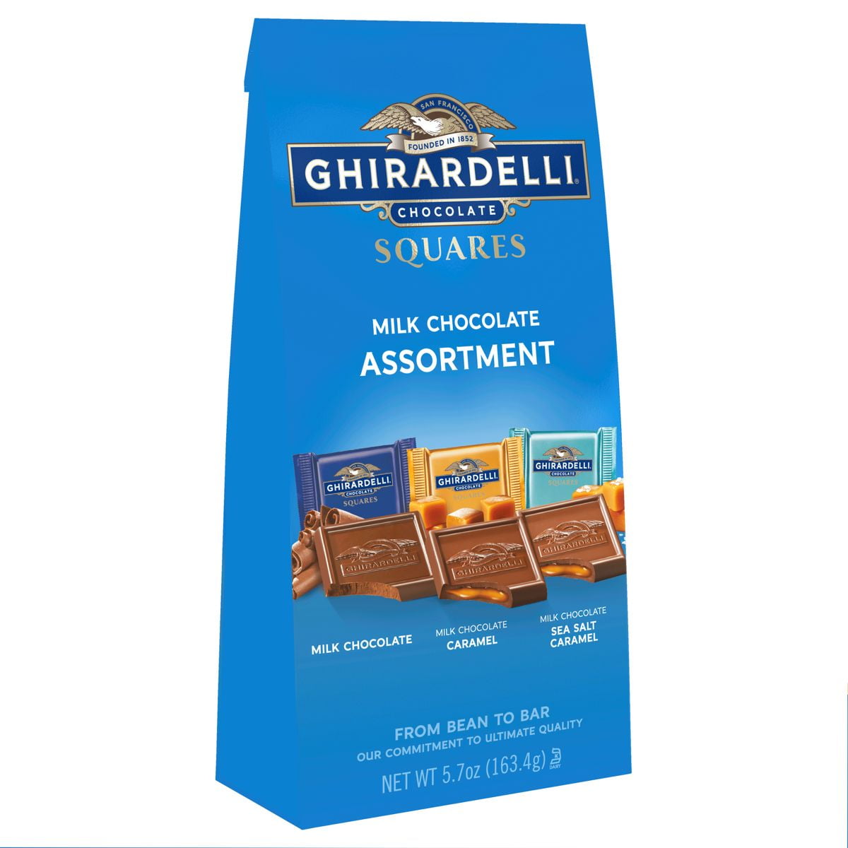 GHIRARDELLI Milk Chocolate Assorted Candy SQUARES - 5.7oz - Walmart.com