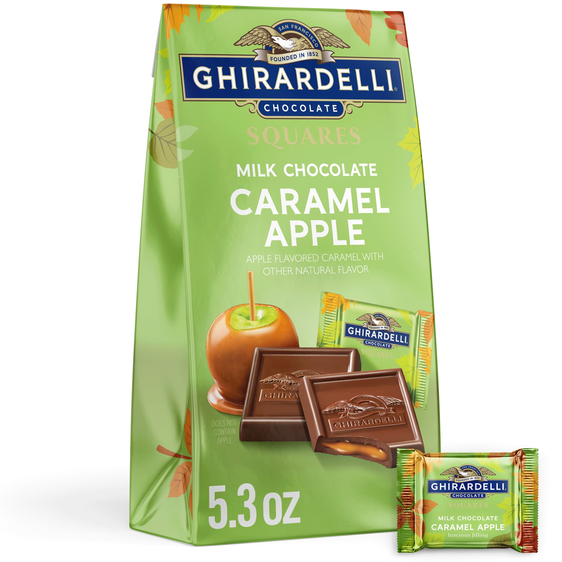 GHIRARDELLI Milk Chocolate Caramel Apple Squares, 5.3 oz Bag - Walmart.com