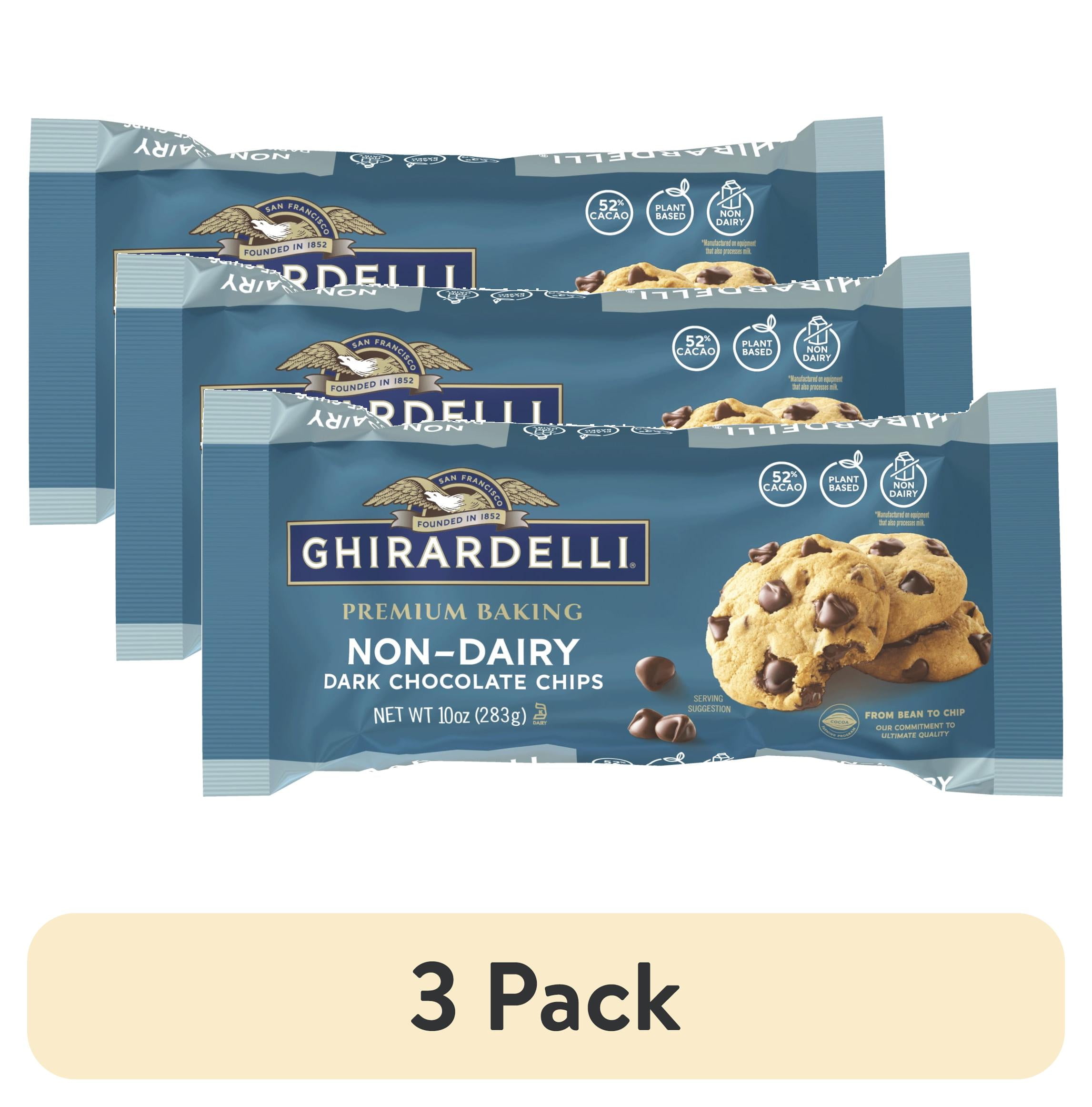 (3 pack) GHIRARDELLI Non-Dairy Dark Chocolate Chips for Baking, Premium ...