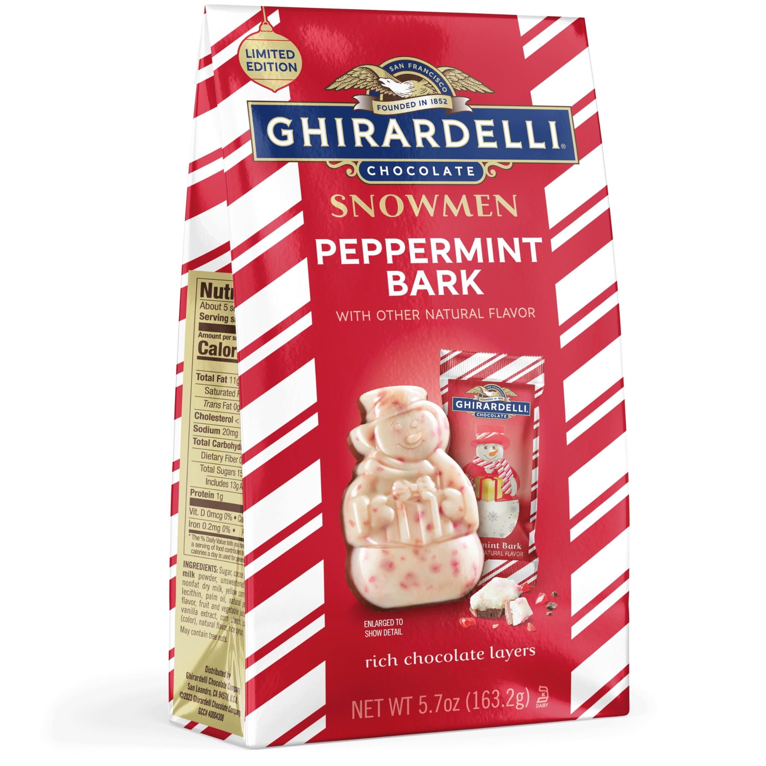 GHIRARDELLI Peppermint Bark Snowmen - MDA05 Limited Edition Holiday ...