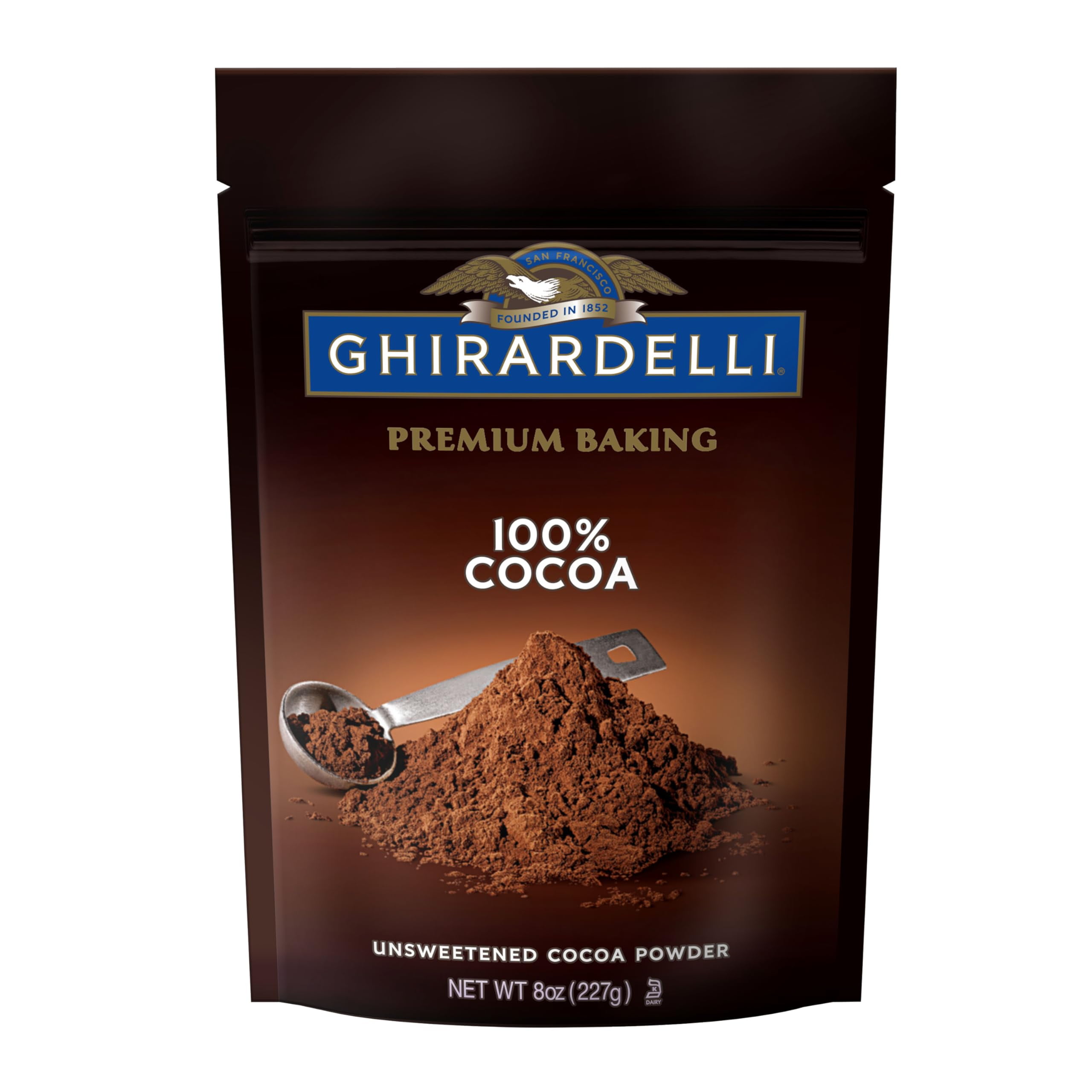 GHIRARDELLI Premium Baking Cocoa 100% Unsweetened Cocoa Powder, 8 oz ...