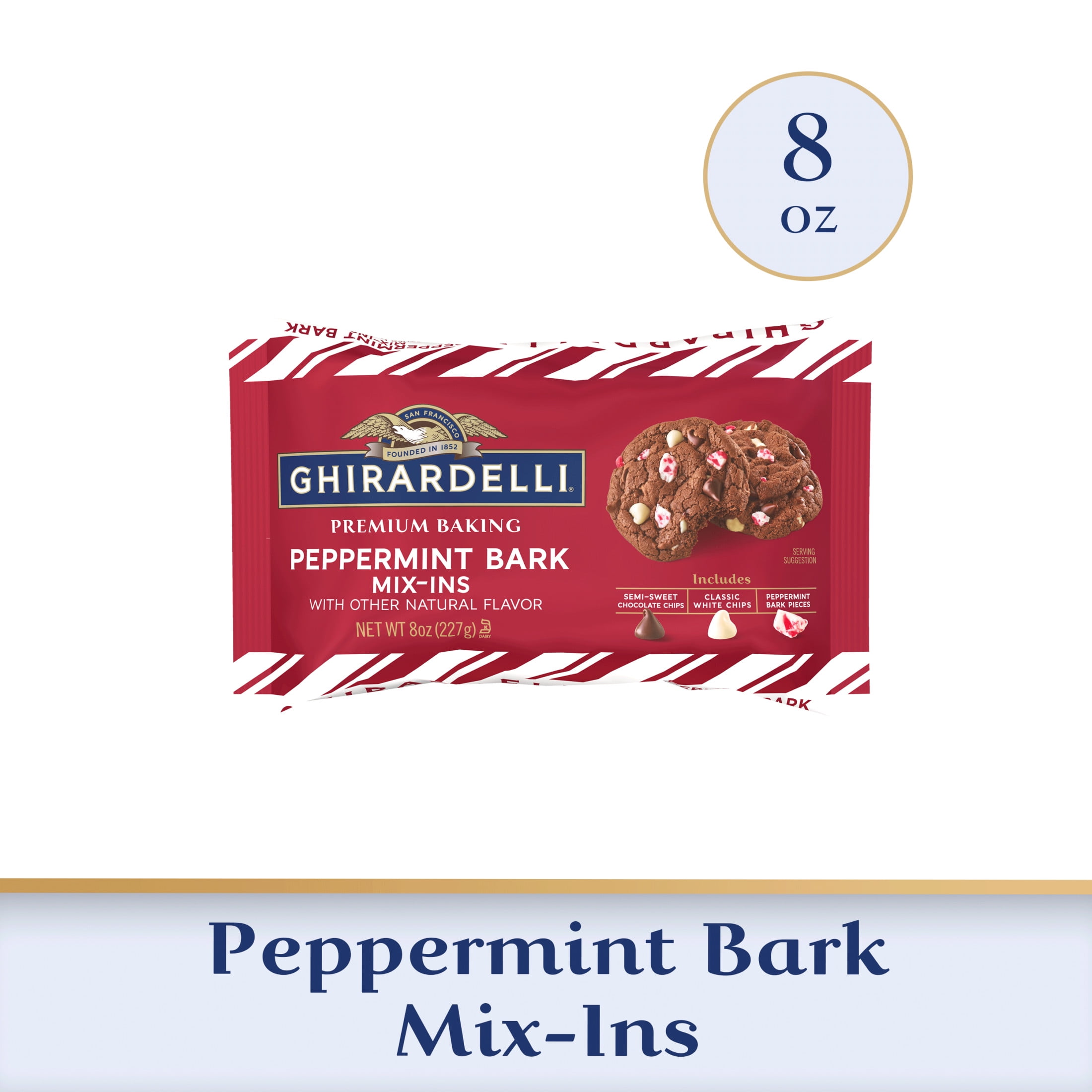 (2 pack) GHIRARDELLI Premium Baking Peppermint Bark Mix-Ins Baking Chips, 8 oz Bag - Walmart.com
