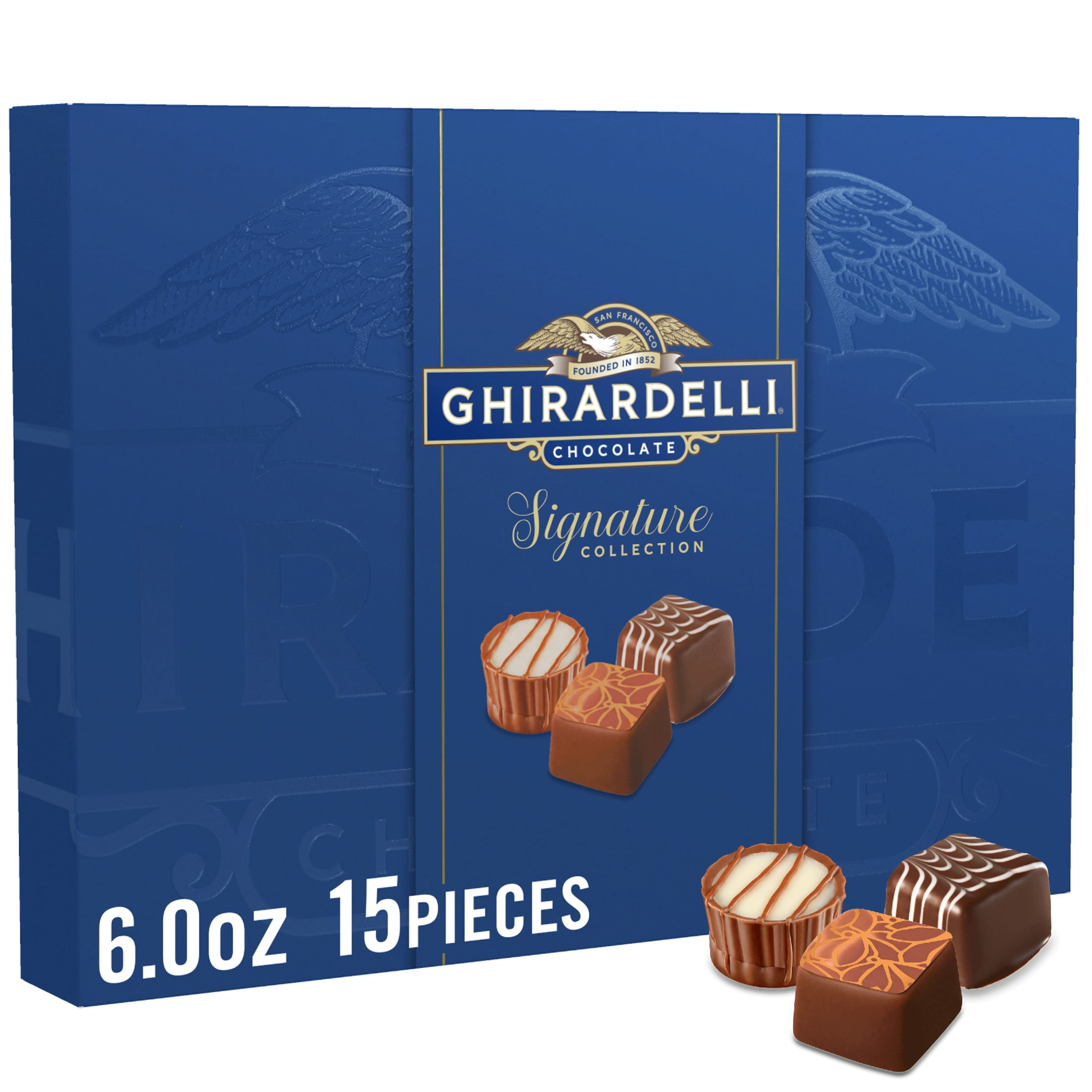 GHIRARDELLI Signature Collection Fine Assorted Chocolates Gift Box, 6 ...
