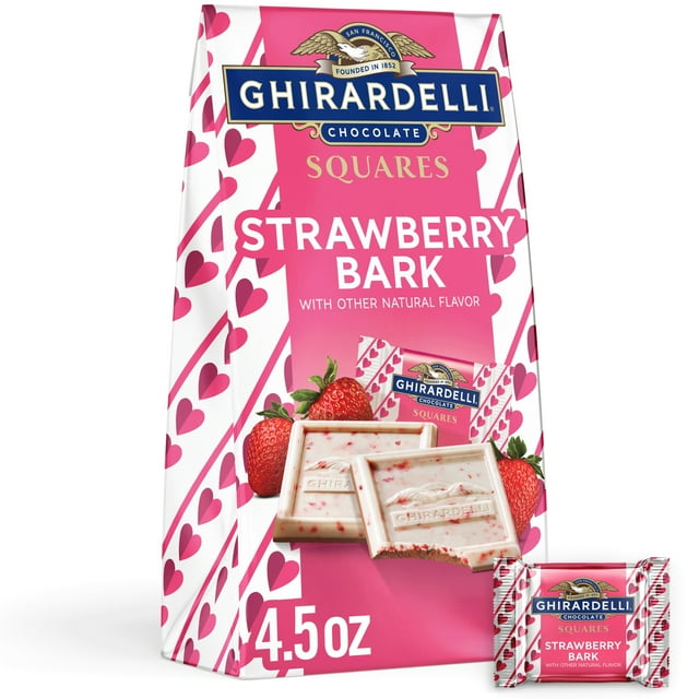 GHIRARDELLI Strawberry Bark Chocolate SQUARES, 4.5 oz Bag - Walmart.com