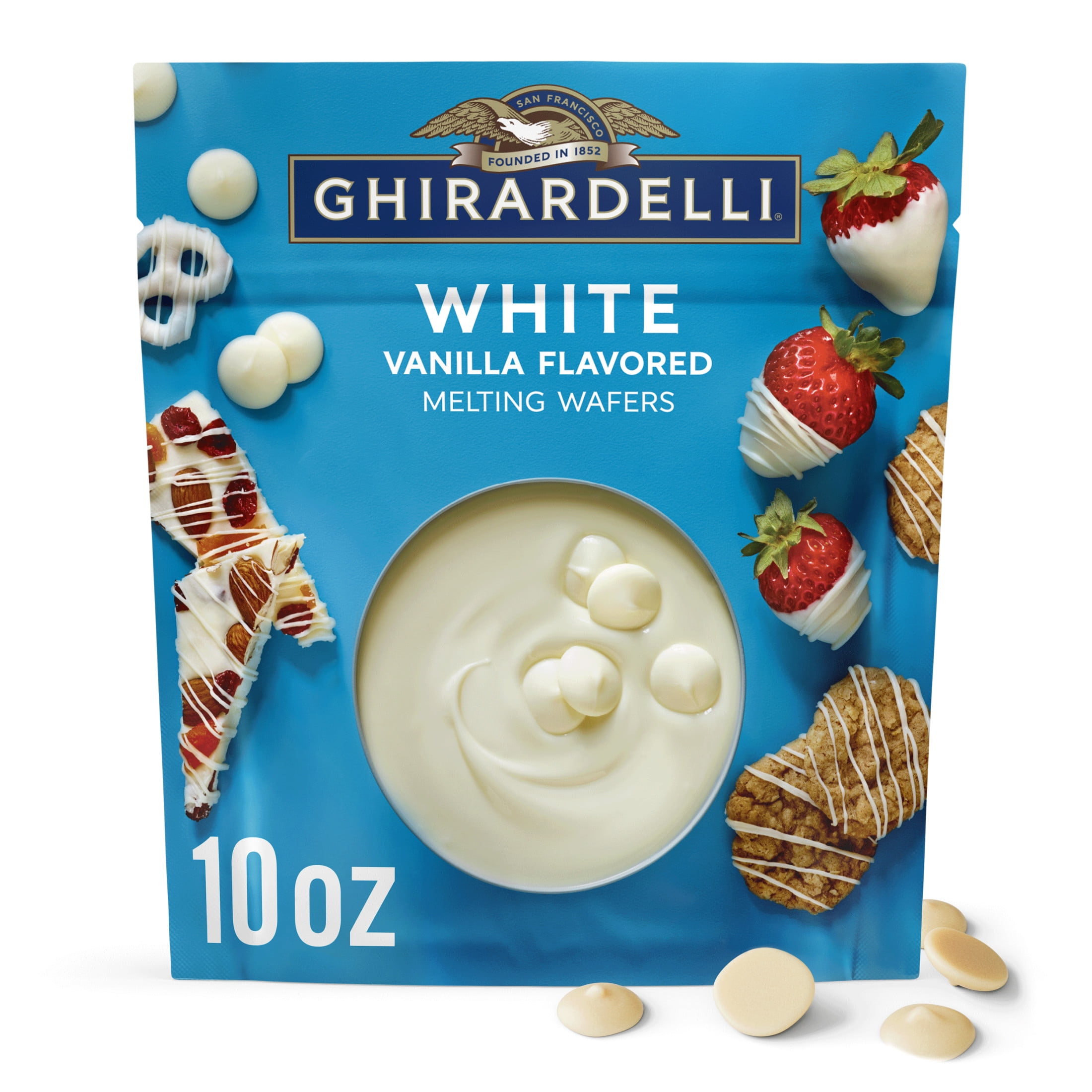Ghirardelli, White Vanilla Flavored Melting Wafers, 10 oz Bag - Walmart.com