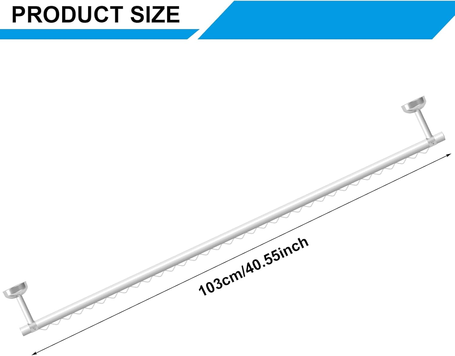 GHLZYDA Closet Rail Hanging Closet Rod Ceiling Clothes Rack Any Hanging ...