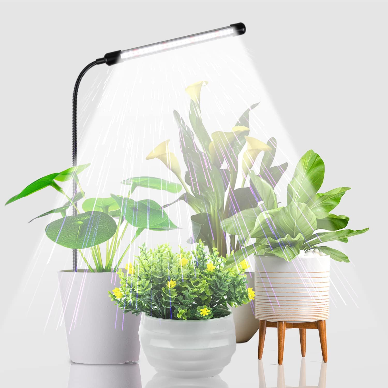 GHODEC LED Grow Light for Indoor Houseplants, Full Spectrum, Auto Timer ...