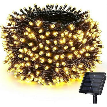 DELight Solar String Lights 36FT 100 LED Waterproof Red Solar Xmas ...