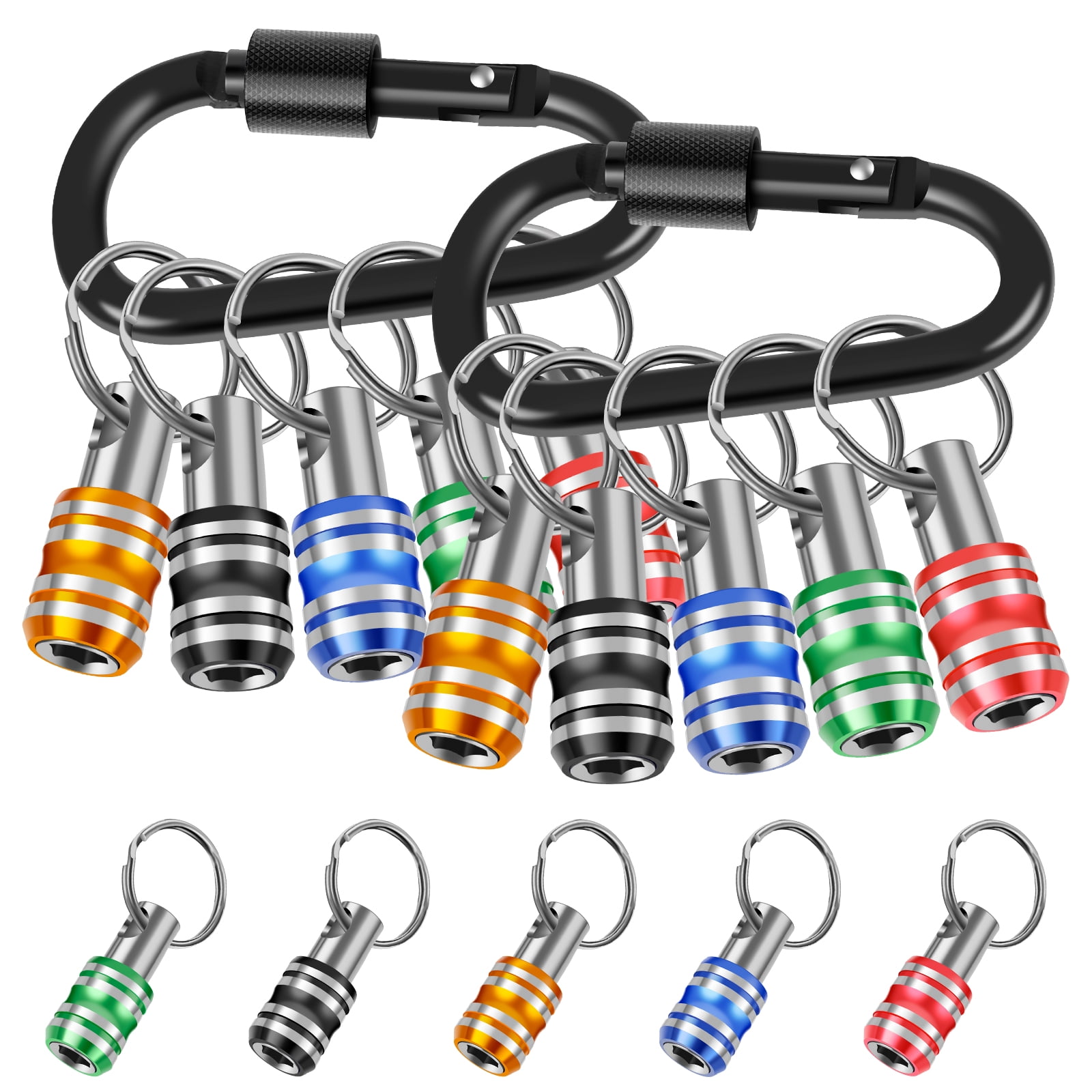 GHOJET 10Pcs 1/4 Inch Hex Shank Screwdriver Bit Holder Aluminum Alloy ...