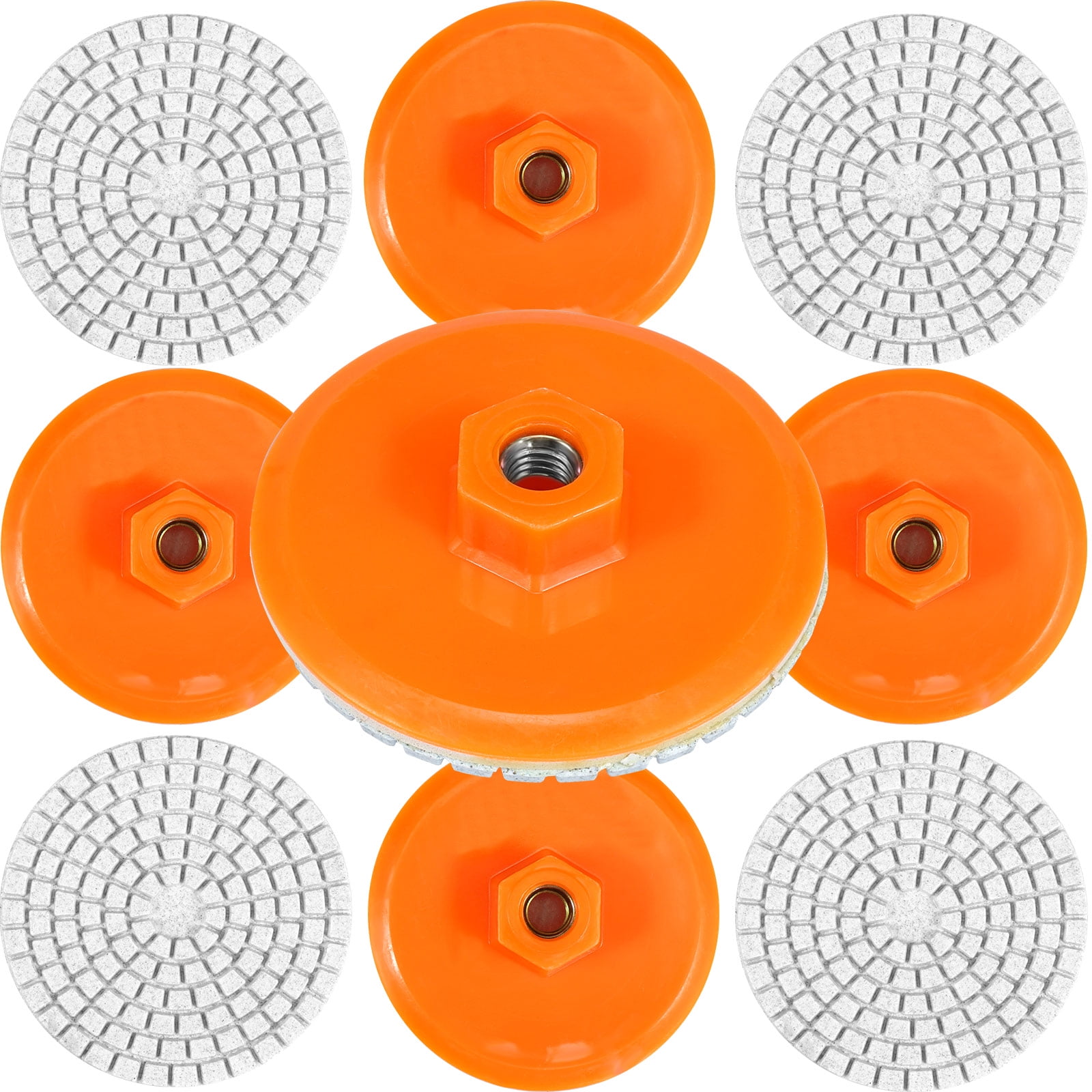 GHOJET 10Pcs Diamond Polishing Pad 3.15inch Round Diamond Buffing Disc ...