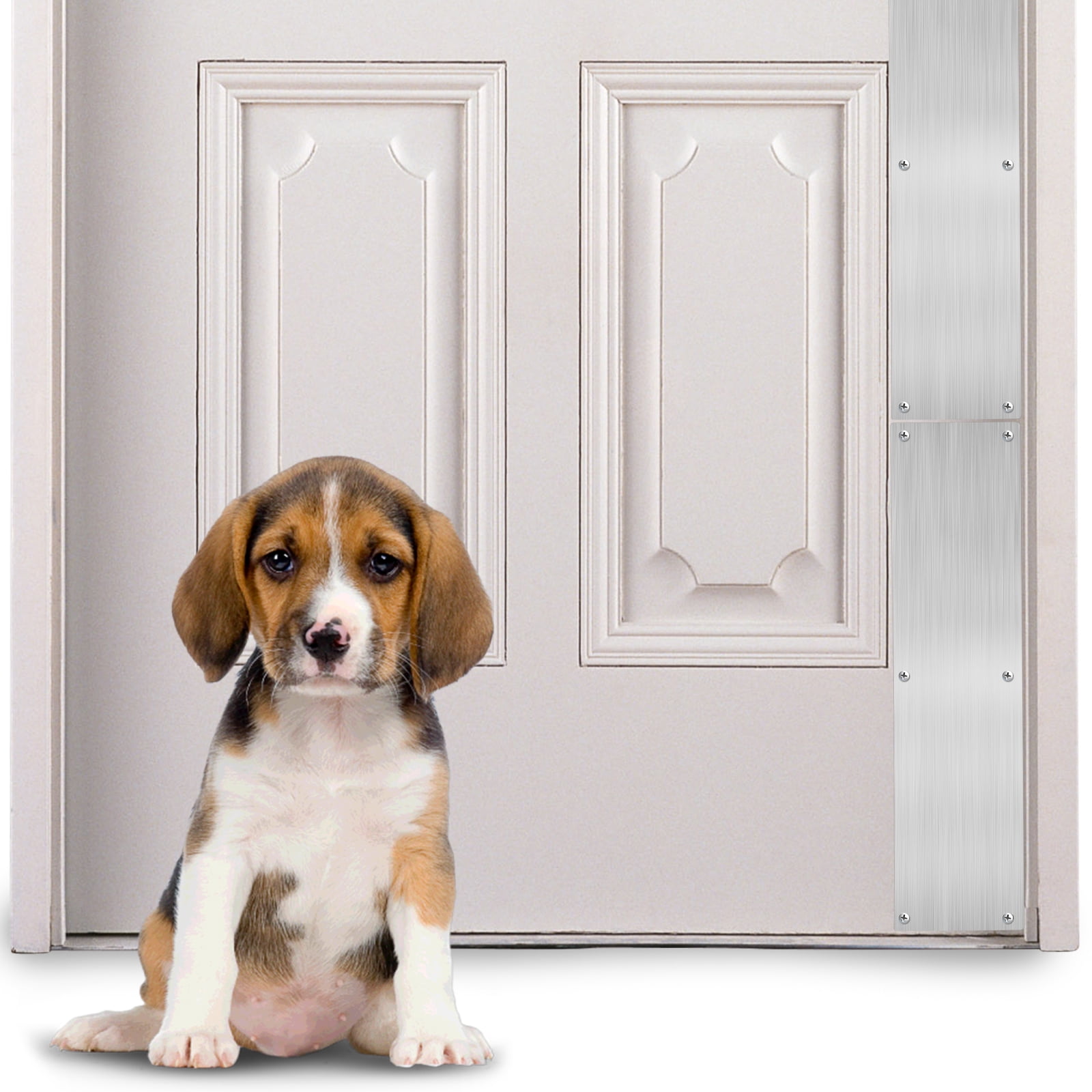 GHOJET 2Pcs Door Kick Plates 4 x 16 Inch Stainless Steel Kick Plates ...