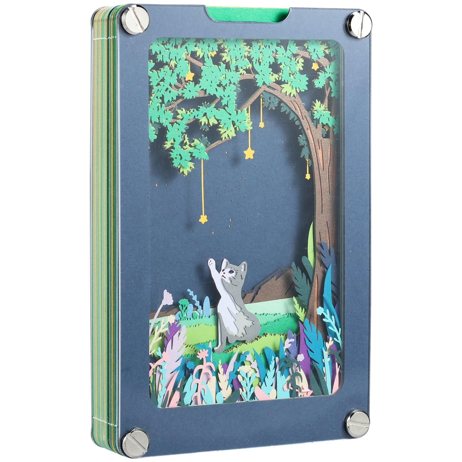 GHOJET 3D Memo Pad 91 Sheets 3D Art Non Sticky Notes with Pen Holder ...