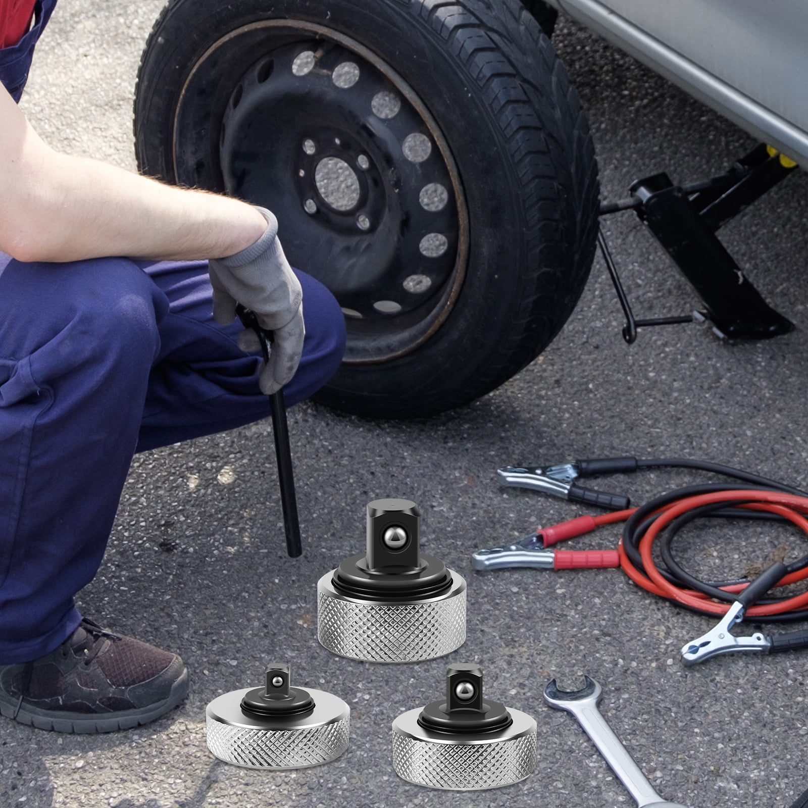 GHOJET 3Pcs Finger Ratchet Wrench Set Carbon Steel Reversible Thumb ...