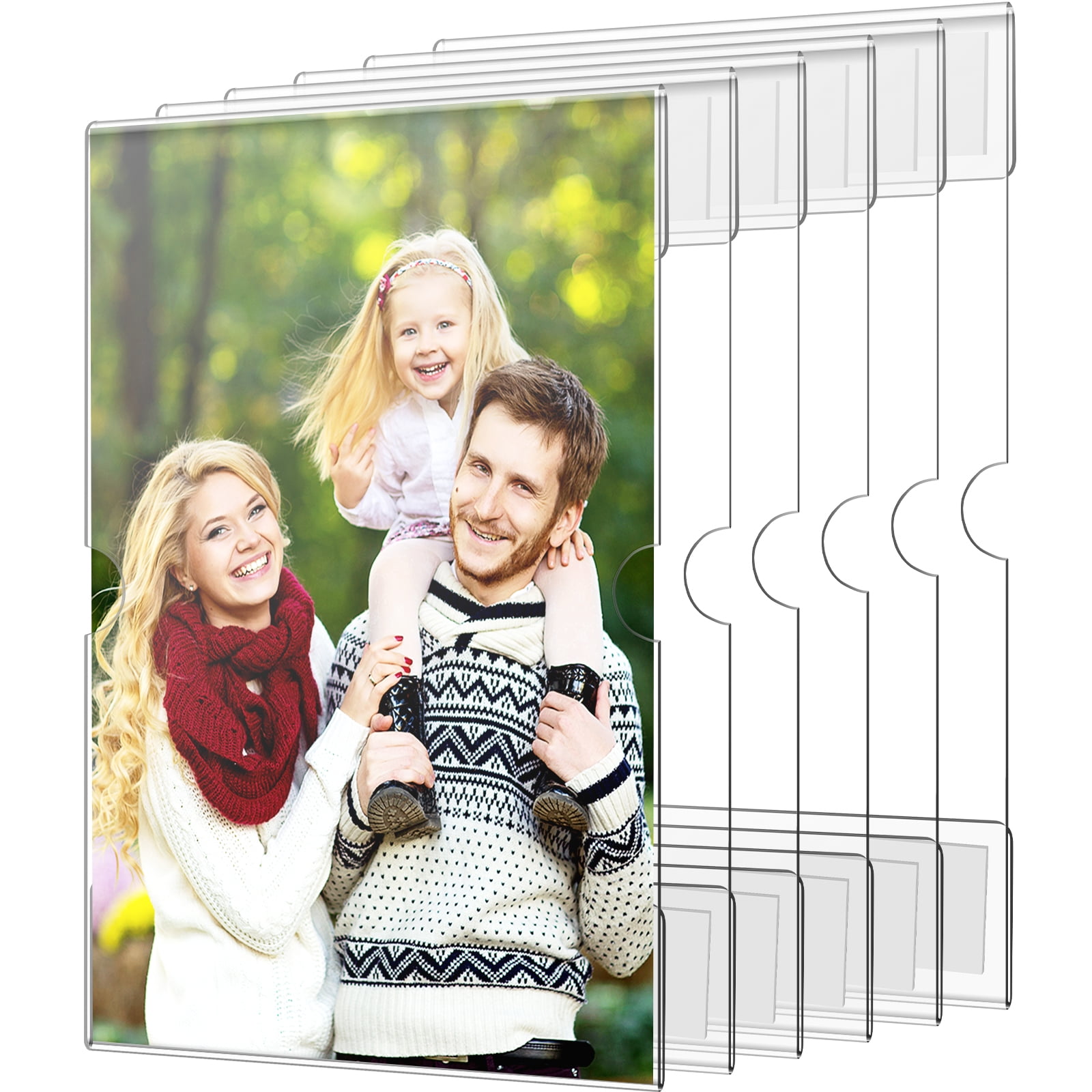 GHOJET 6Pcs Acrylic Picture Frames 4 x 6 inch Clear Photo Frame for ...
