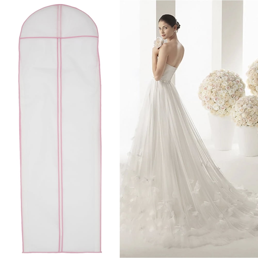 GHOJET 72'' Long Gown Suit Protector, Non-woven Wedding Dress Storage ...