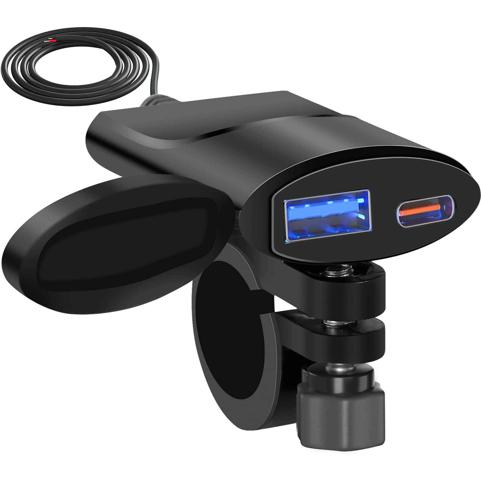 Ghojet DC12V-24V Mobile Phone Charger Dual Port Motorcycle USB Charger ...