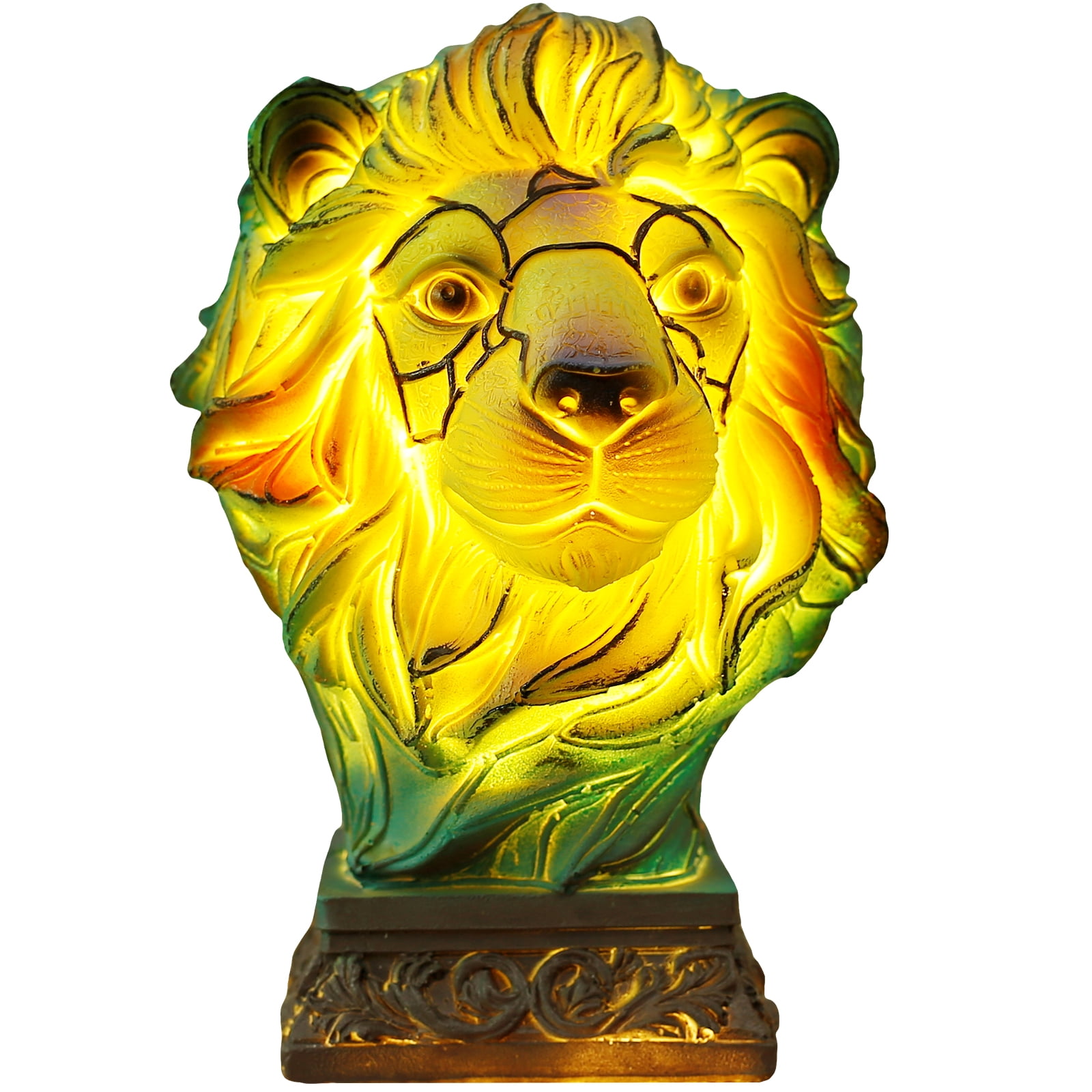 GHOJET Elephant Table Lamp Stained Resin Table Light Retro Creative ...