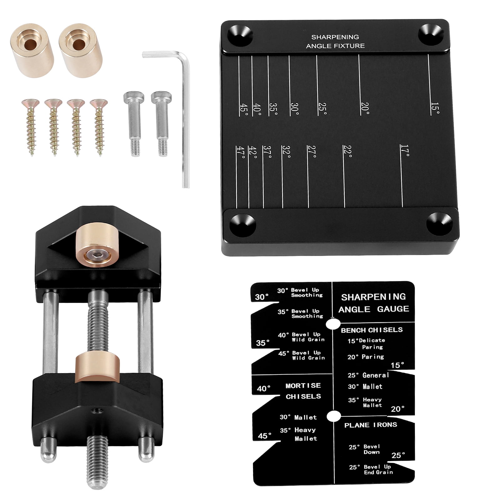 GHOJET Honing Guide Tool Aluminum Alloy Chisel Sharpening Jig ...