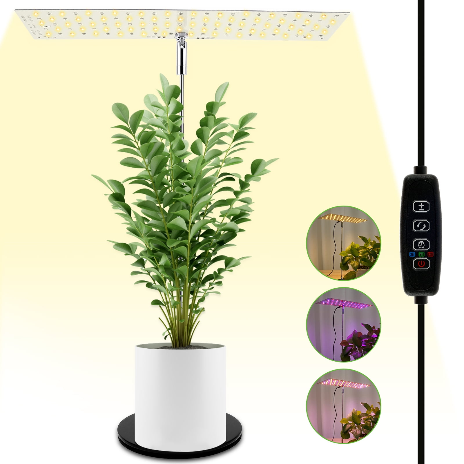 GHOJET LED Grow Light for Indoor Plants,Grow Light Height Adjustable ...