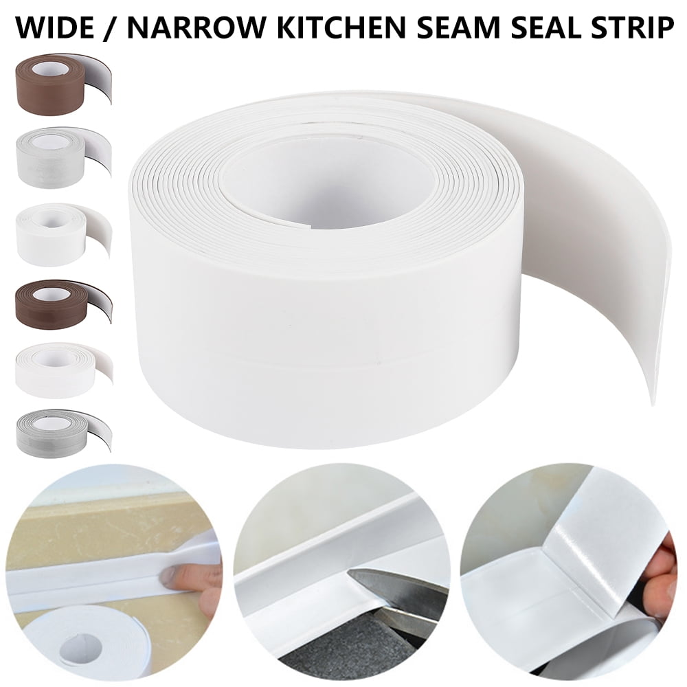 Ghojet Seal Strip Caulk Tape Strip -Kitchen and Bathroom Waterproof and ...