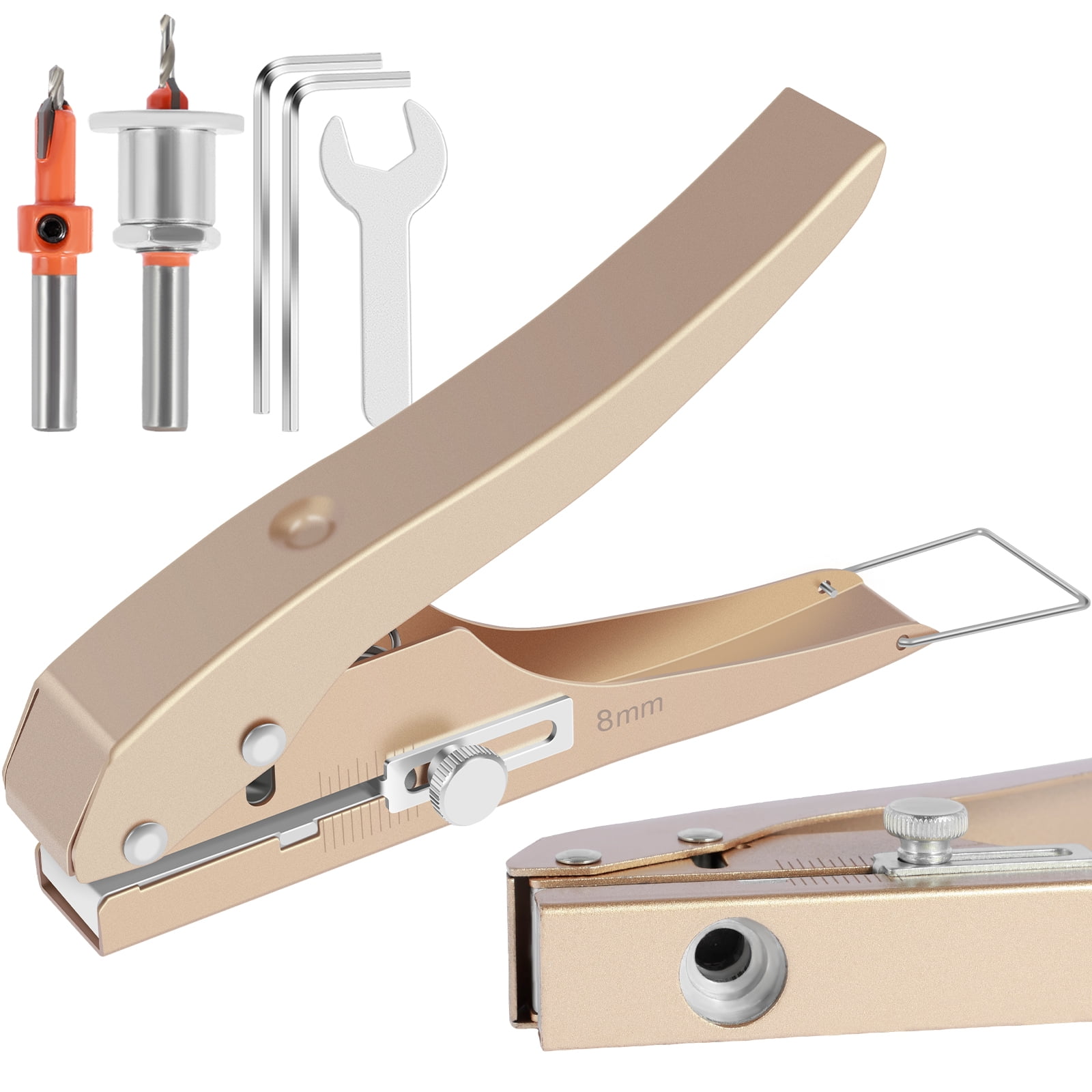 GHOJET Single Hole Punch 5/16inch Heavy Duty Hole Puncher,Portable Hole ...