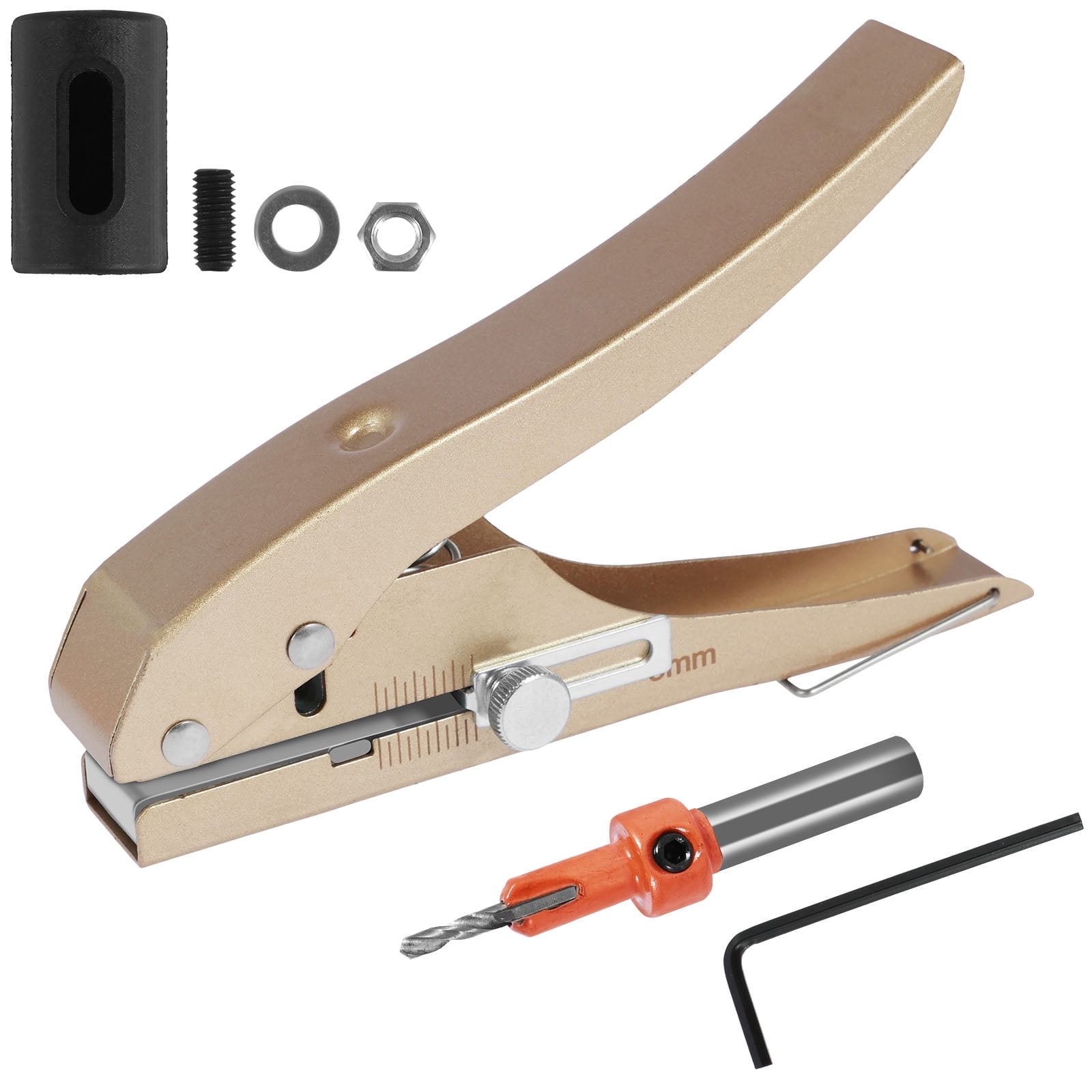 GHOJET Single Hole Punch 5/16inch Heavy Duty Hole Puncher Portable Hole ...
