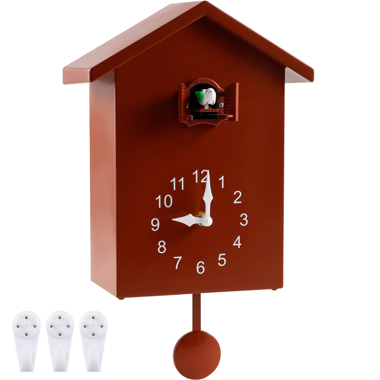 GHOJET Wall Clock,Cuckoo Clock Plastic Cuckoo Wall Clock with Bird ...