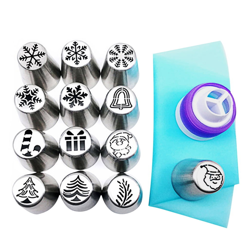 GHOONEY 15 Pieces Cake Decorating Tips Baking Supplies Icing Piping ...