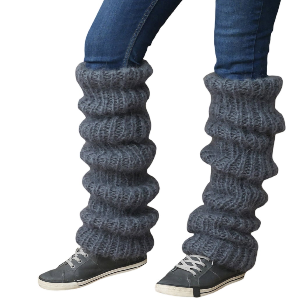 GHOONEY Women Baggy Slouchy Leg Warmers Long Socks Crochet Knitted ...