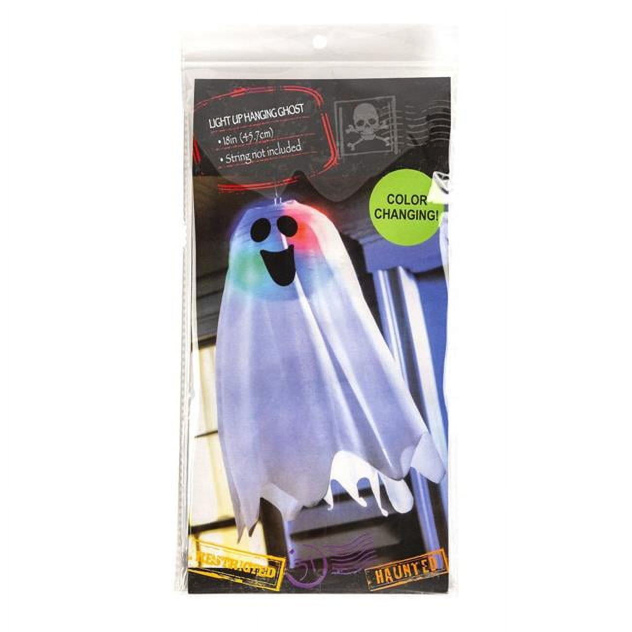 Halloween Decoration: 18in Ghost Color-Change Light-Up Hanging Paper ...