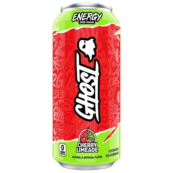 GHOST® ENERGY Zero Sugars Energy Drink, Raspberry Cream, 200mg Natural ...