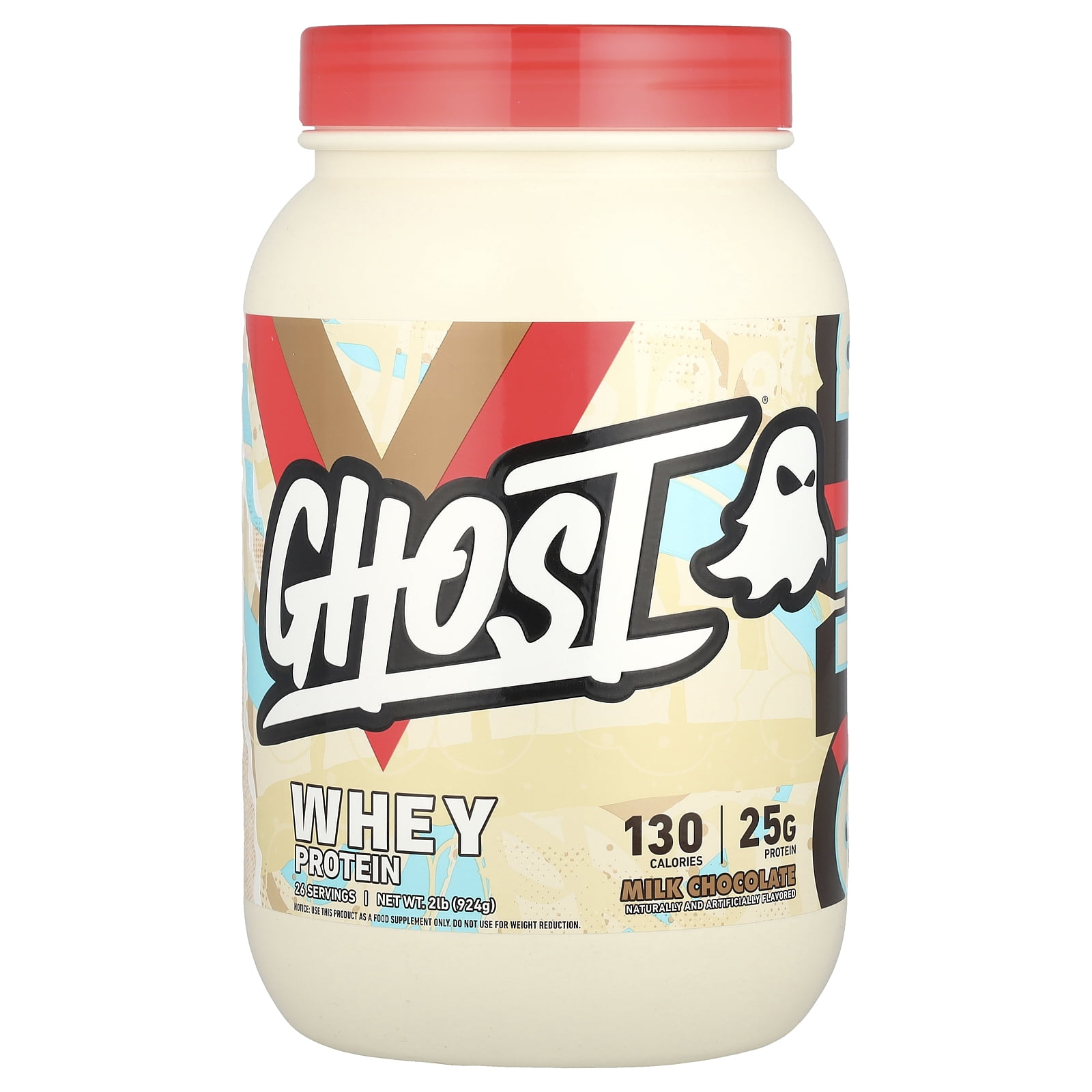GHOST, Whey Protein, Milk Chocolate, 2 lb (924 g), Gluten-Free ...