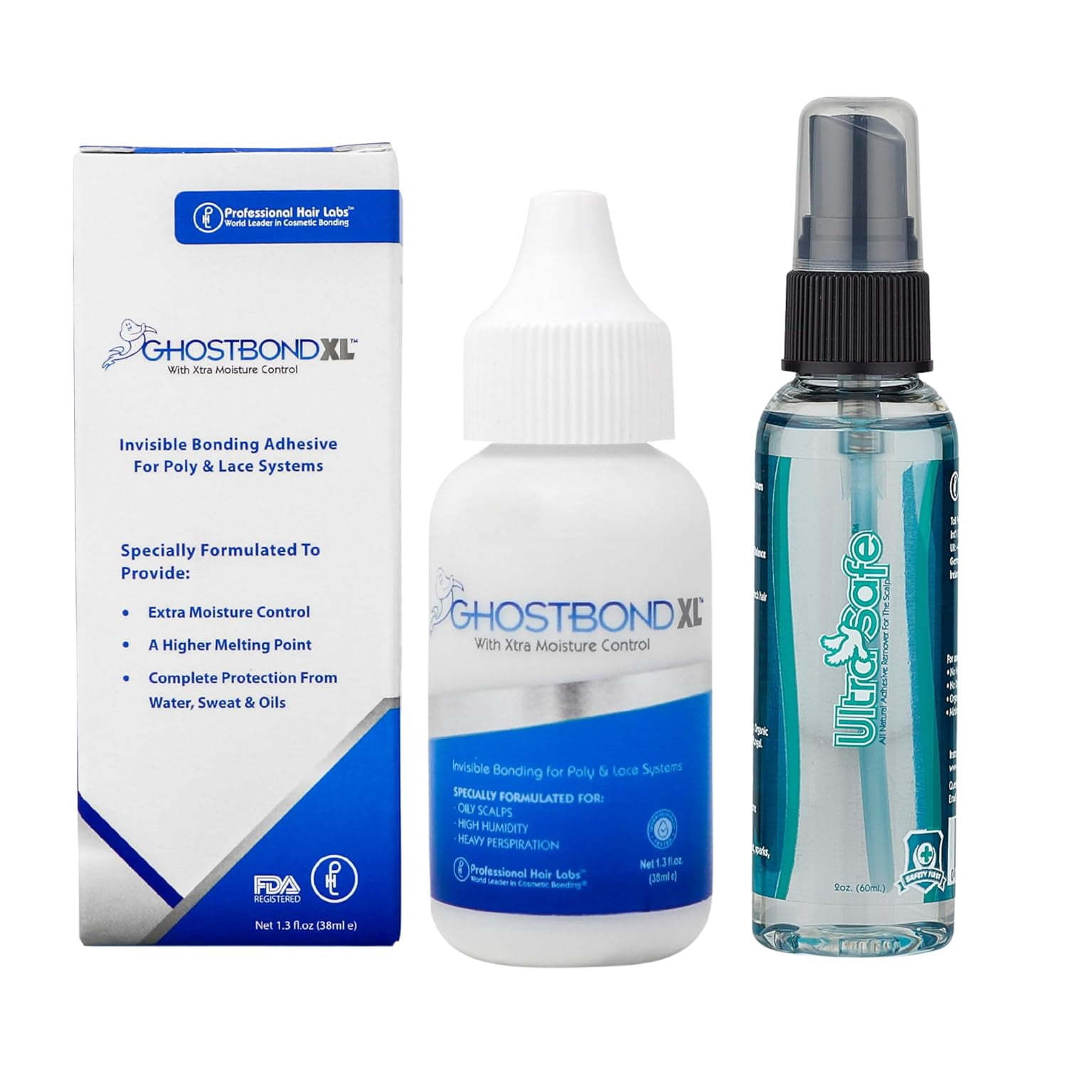 GHOSTBOND XL 1.3oz & Ultra Safe Adhesive Remover 2oz – Invisible Lace ...