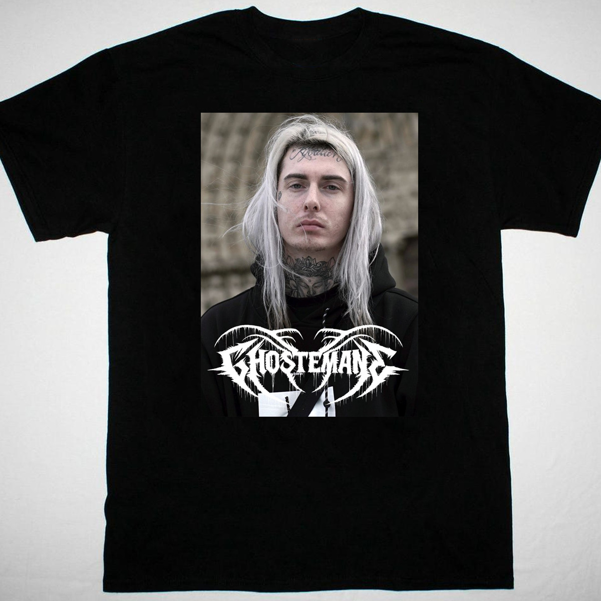 GHOSTEMANE wearing hoodie T-shirt black Short sleeve All sizes S-5Xl ...