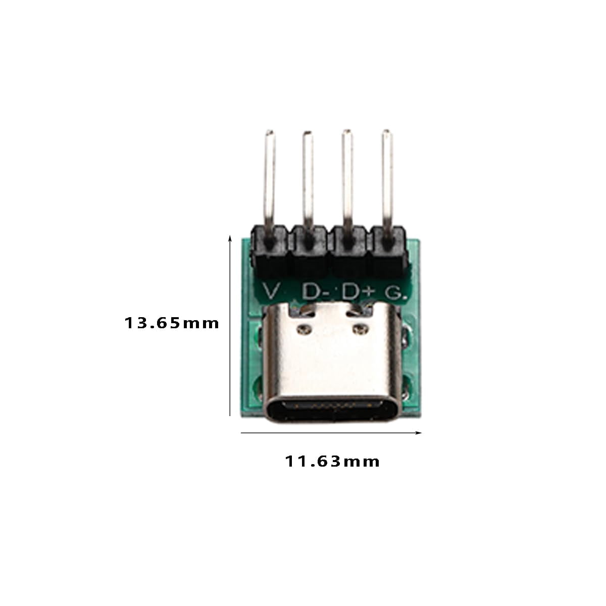 GHRTGR-10 PCS Type-C Female Test Board PCB Socket with Bent Pin,2.54 ...