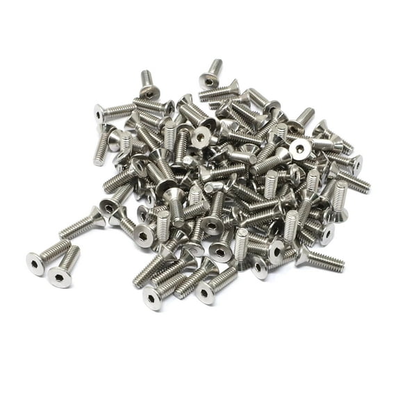 GHRTGR-100 Pcs #8-32 x 5/8" Stainless Steel 304 Hex Socket Flat Head ...