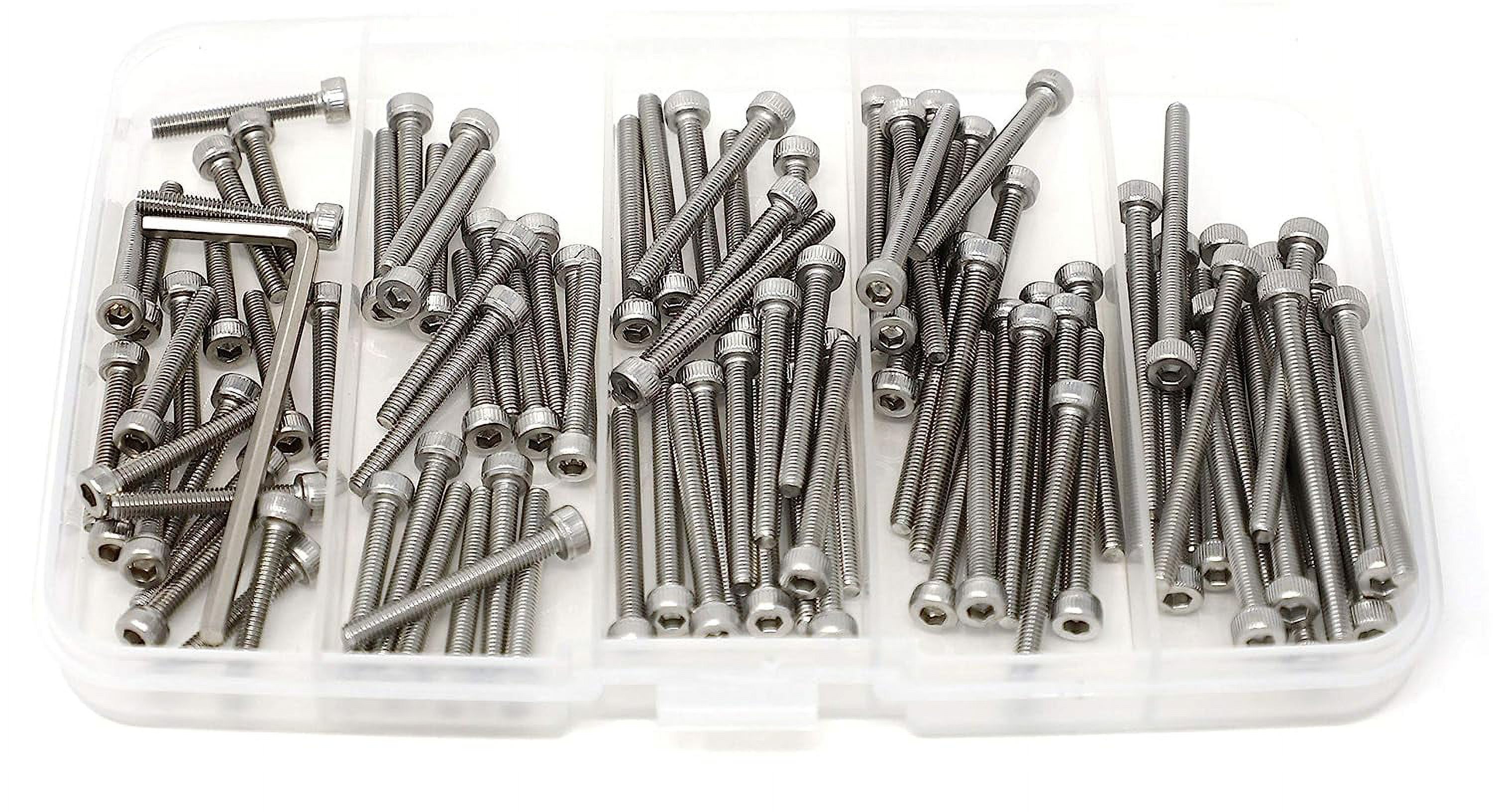 GHRTGR-100 Pcs M3 x 20/25/30/35/40mm Thread Pitch 0.5 mm Stainless ...