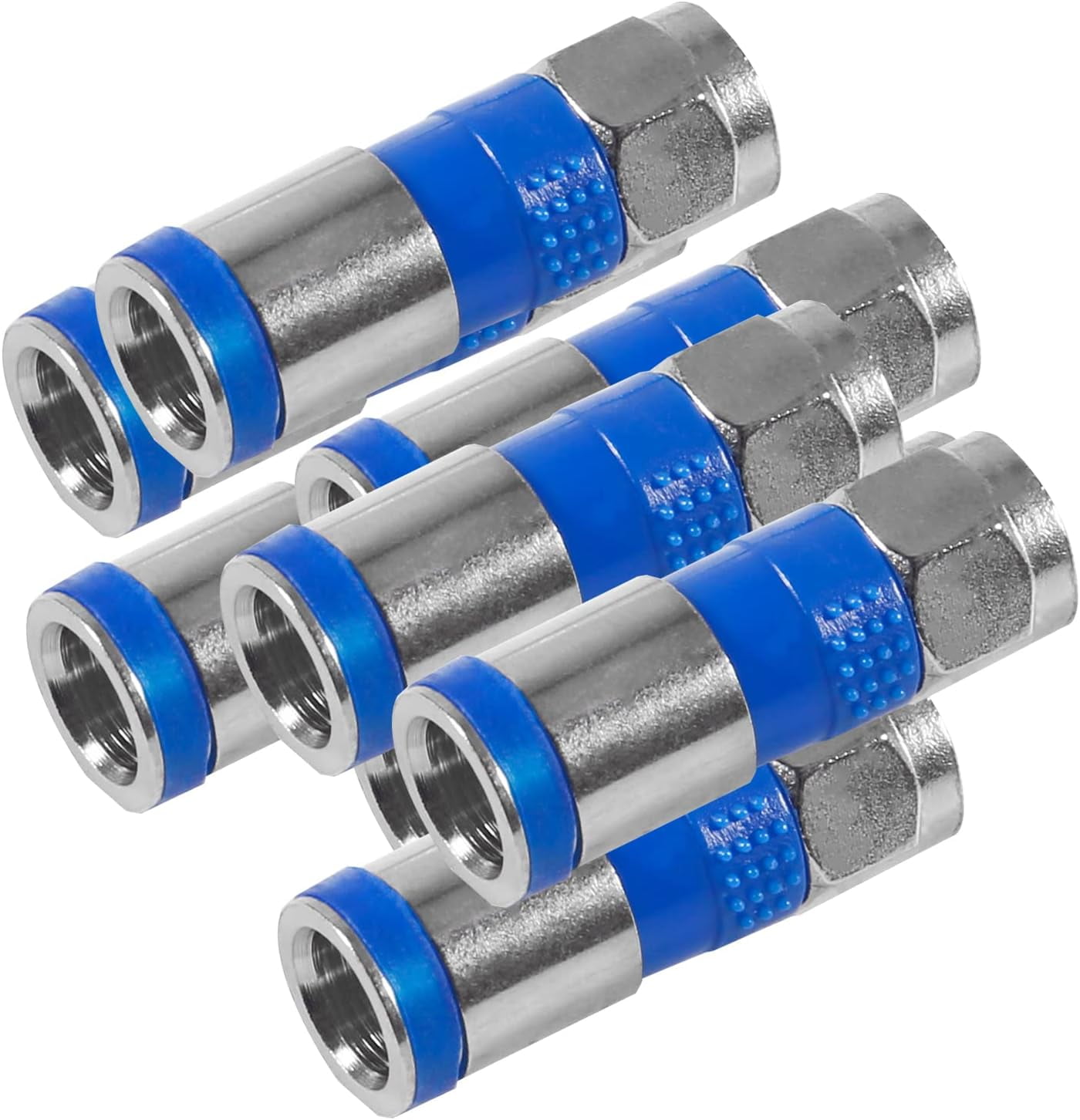 GHRTGR-10pcs RG6 Compression F Type Straight Antenna Cable Connector ...