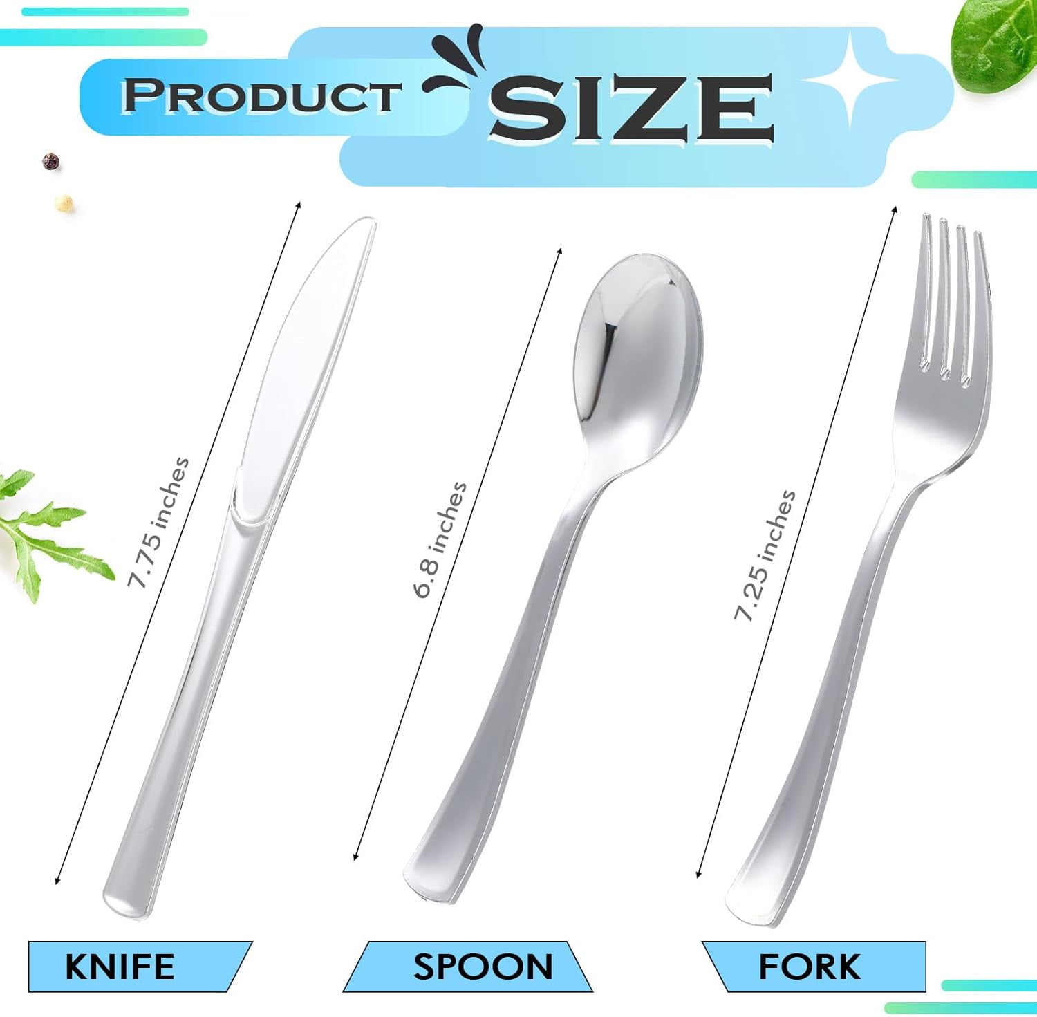 GHRTGR-150 Pieces Disposable Cutlery Set Plastic Silverware Heavy Duty ...