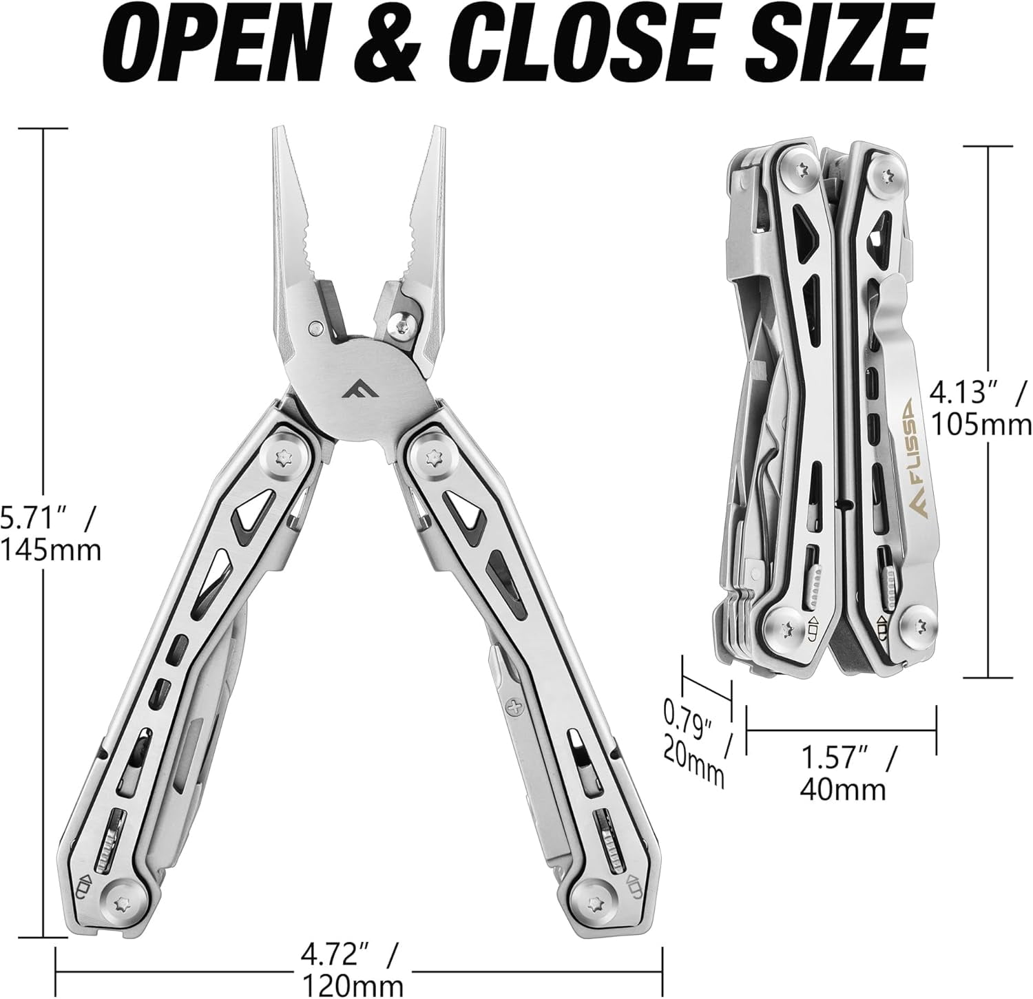GHRTGR-16-in-1 Stainless Steel Multi Tool, Gift for Dad, EDC Multitool ...