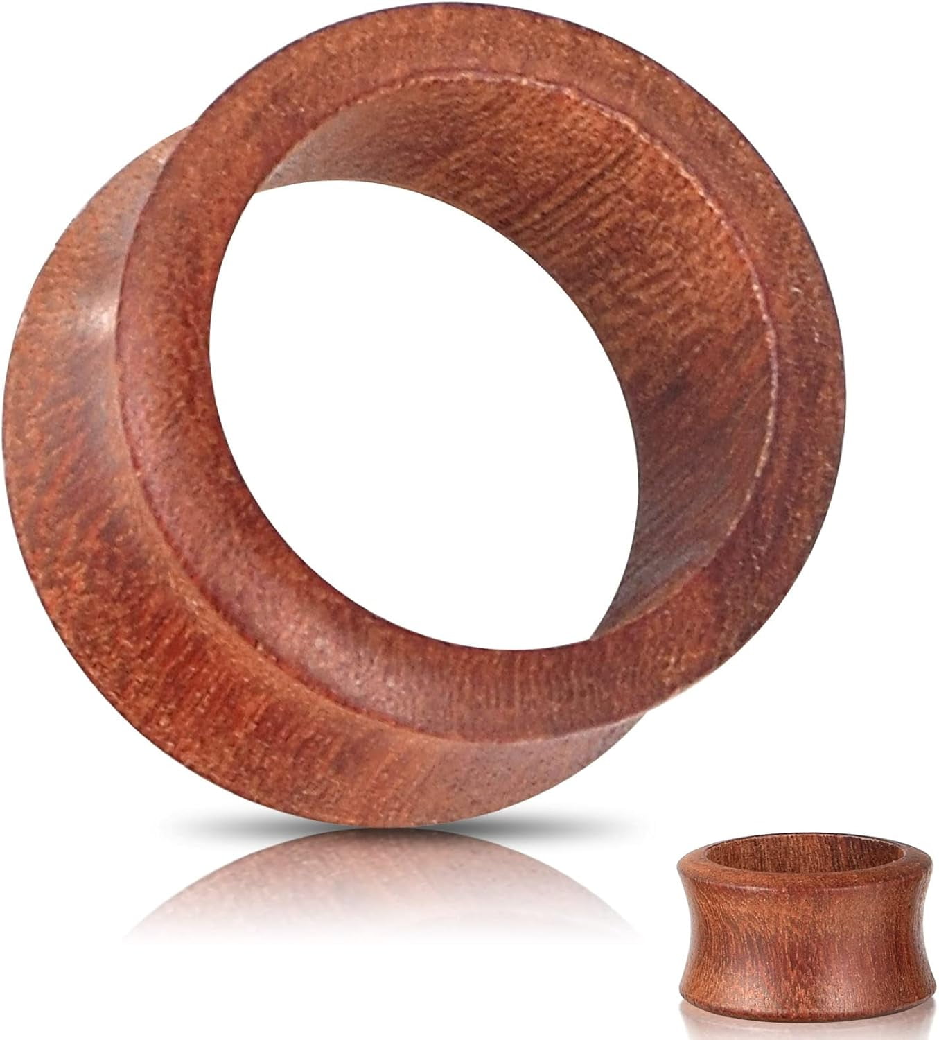 GHRTGR-1Pairs Wood Hollow Ear Gauge Plugs Tunnels Saddle Expander ...