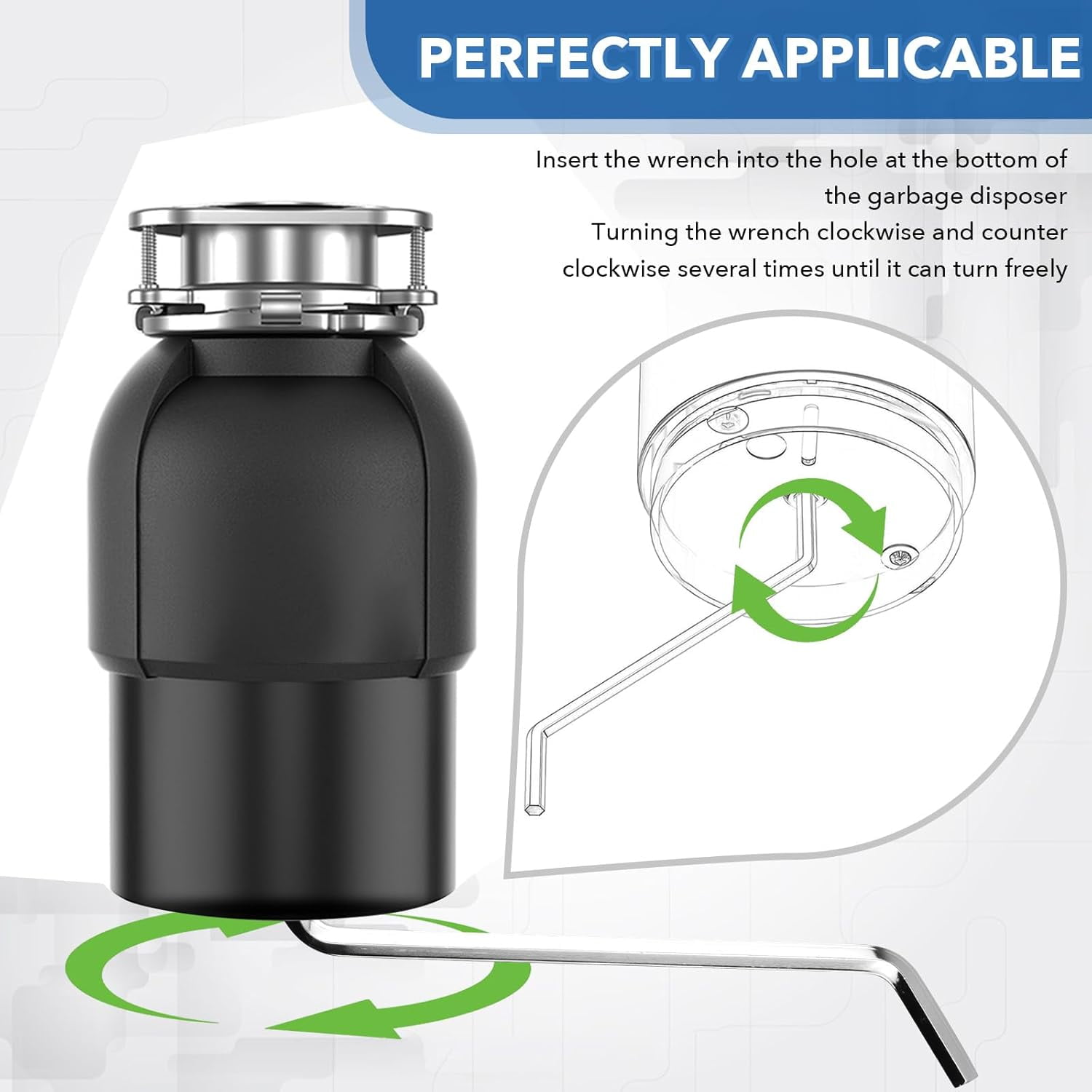 GHRTGR-2-Pack Garbage Disposal Wrench,Allen Wrench Tool for ...