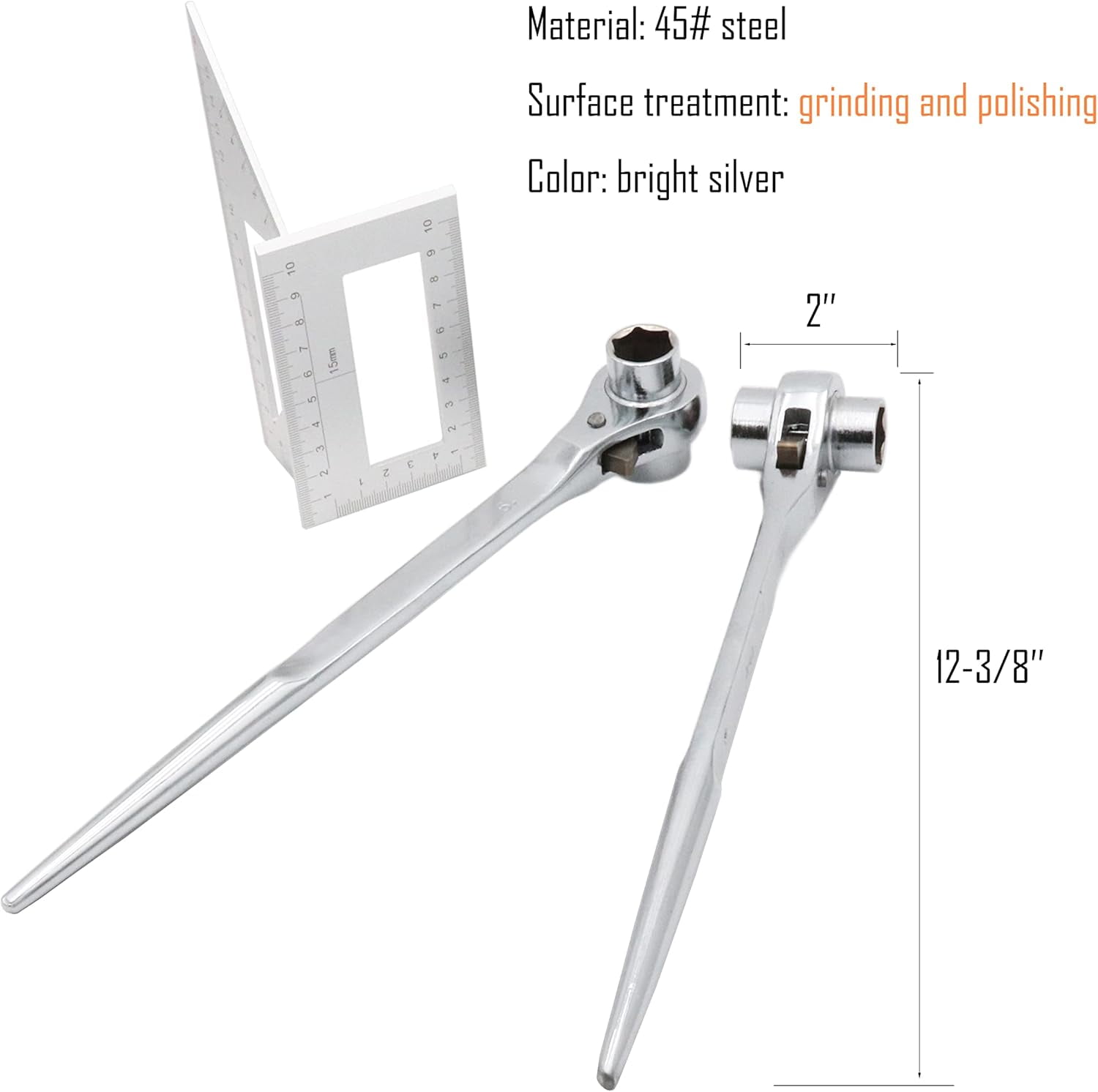 GHRTGR-2-Pack Hexagon Scaffold Quick Wrench,Double Ended Socket ...