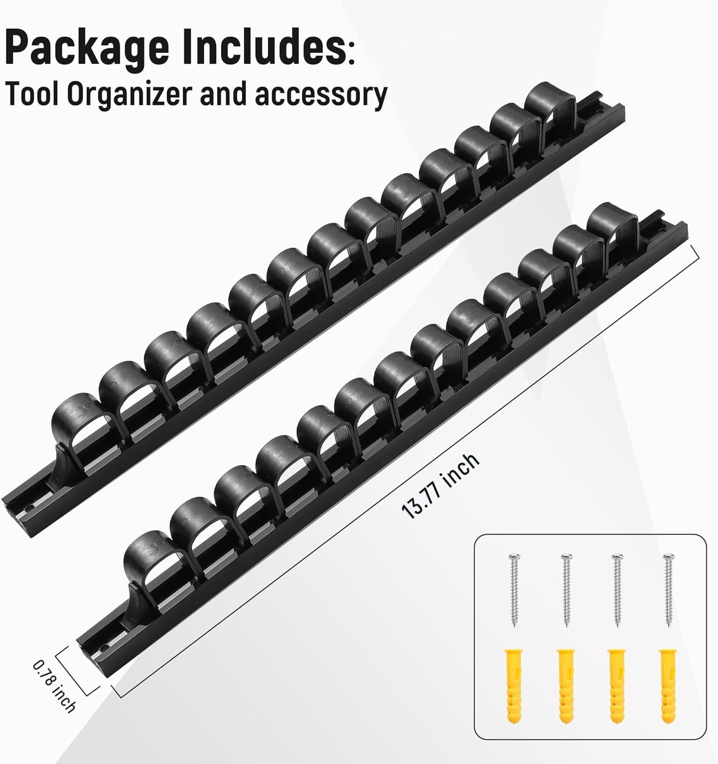 GHRTGR-2 Pack Wall-Mounted Screwdriver Organizers with Screws - Heavy ...